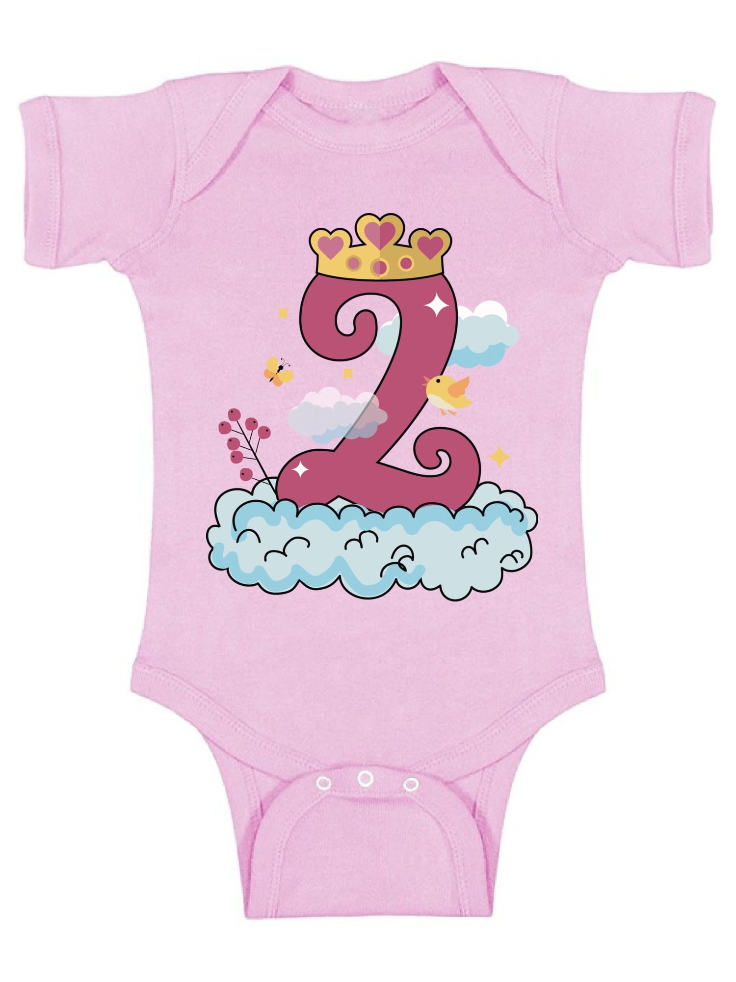 Awkward Styles Princess Baby Bodysuit Short Sleeve Girls Birthday Party ...