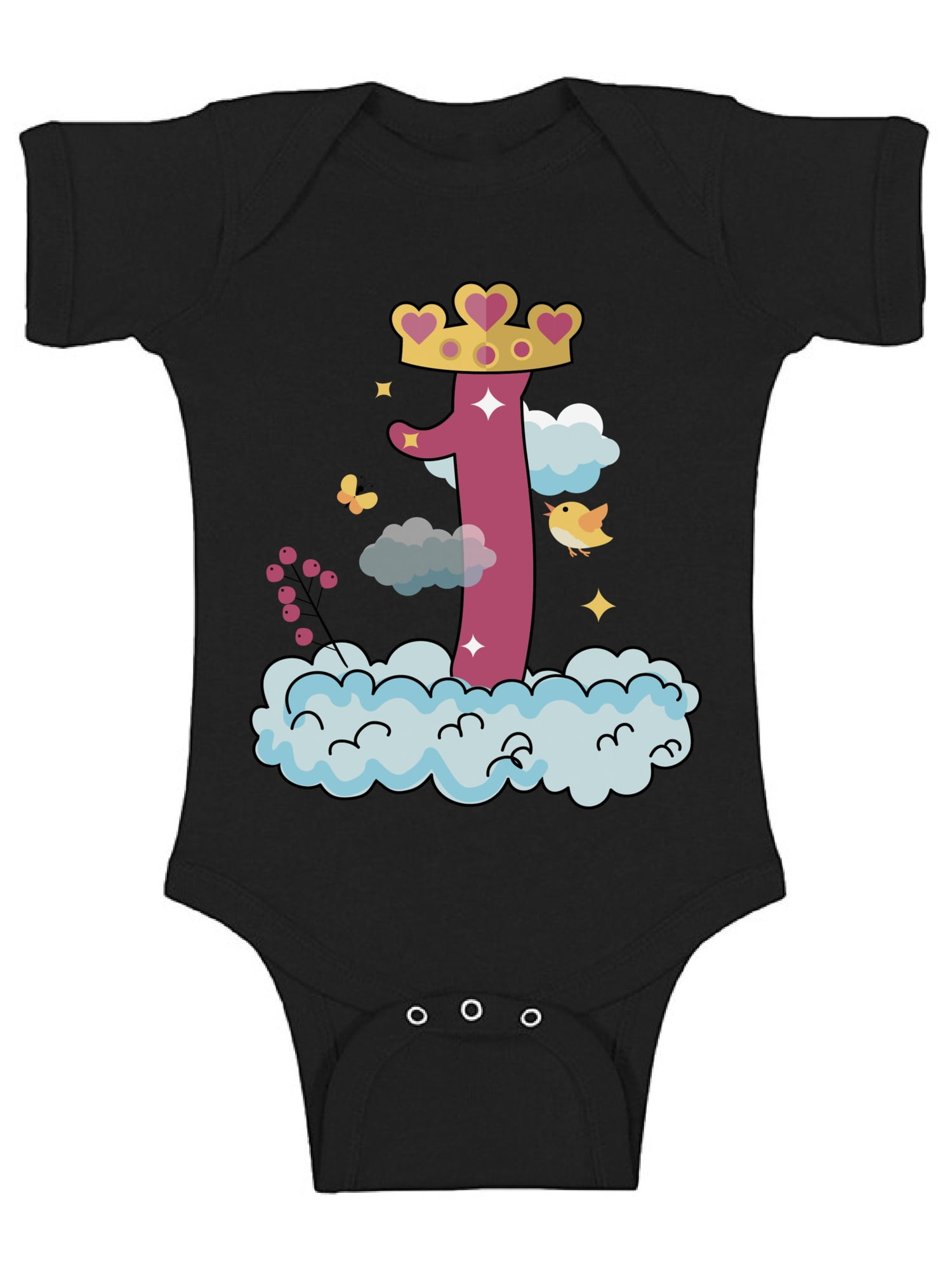 Awkward Styles Princess Baby Bodysuit Short Sleeve Girls Birthday Party ...