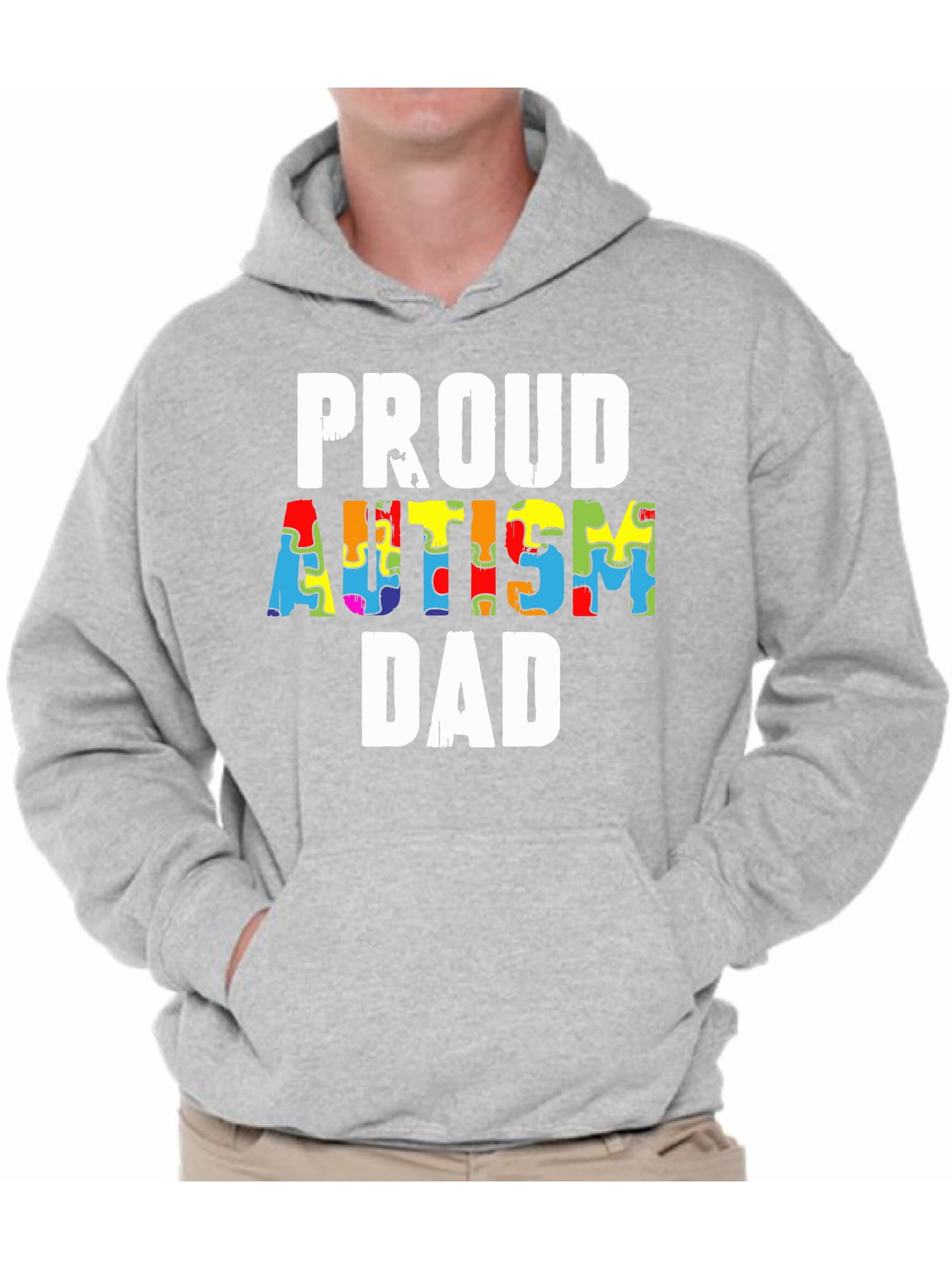 Awkward Styles Proud Autism Dad Hoodie Autism Awareness Dad Sweatshirt ...