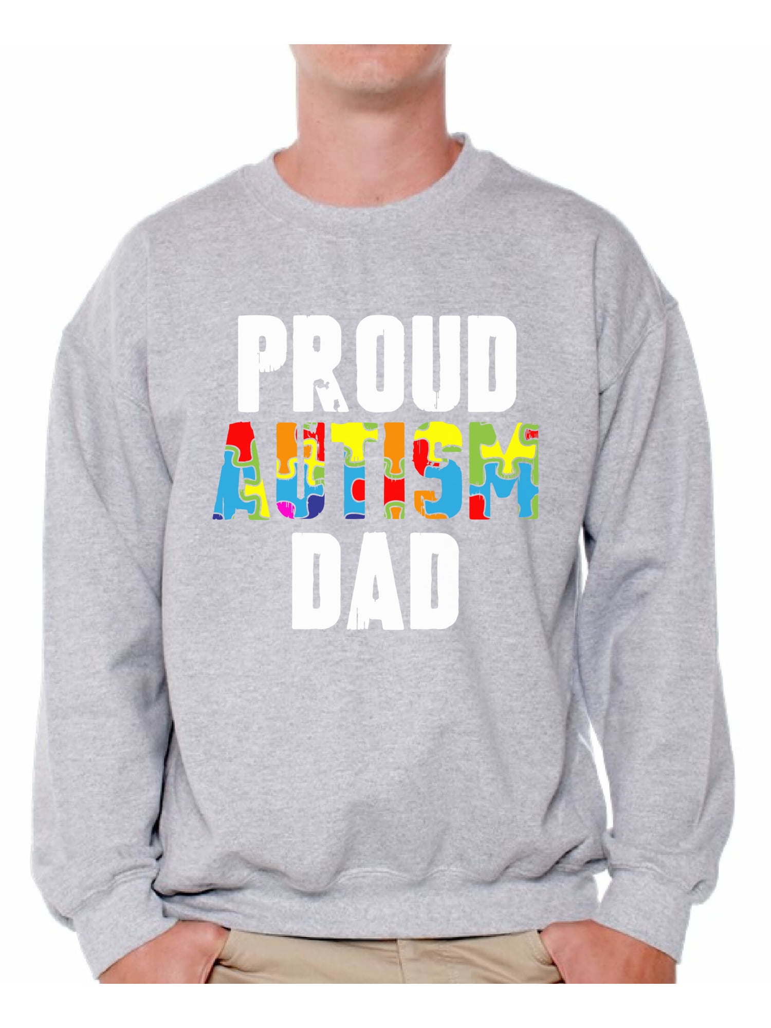 Awkward Styles Proud Autism Dad Sweatshirt Autism Awareness Sweater ...