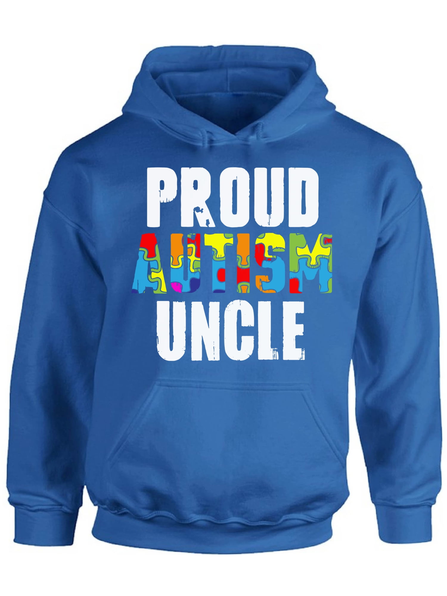 Awkward Styles Proud Autism Uncle Hooded Sweatshirt Autism Awareness ...
