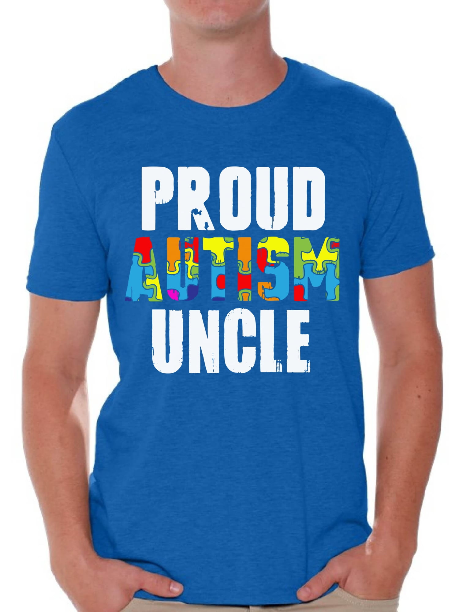 Awkward Styles Proud Autism Uncle Tshirt for Men Autistic Pride Autism ...