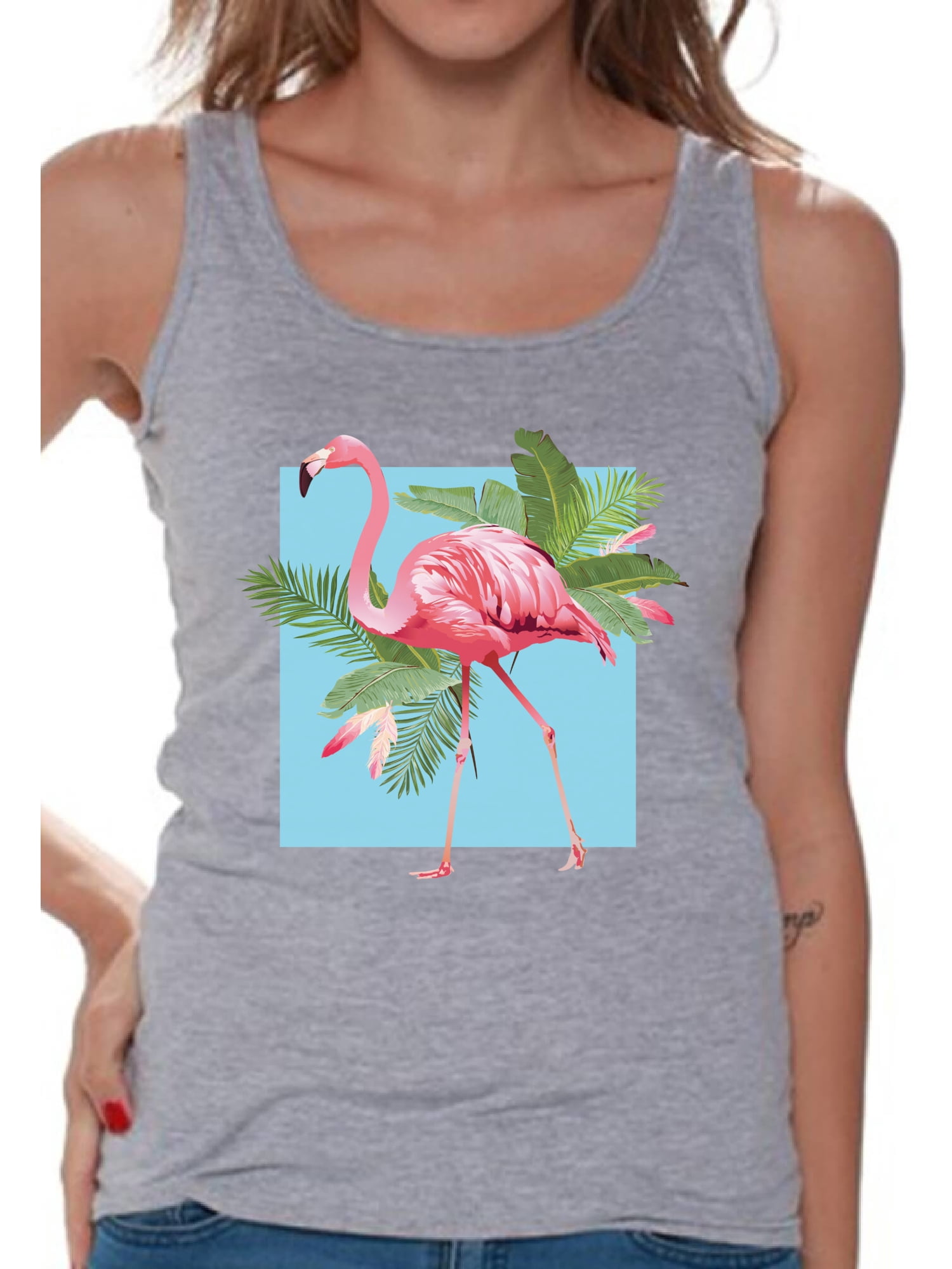 Awkward Styles Punk Flamingo Tank Top for Women Floral Flamingo Tank ...