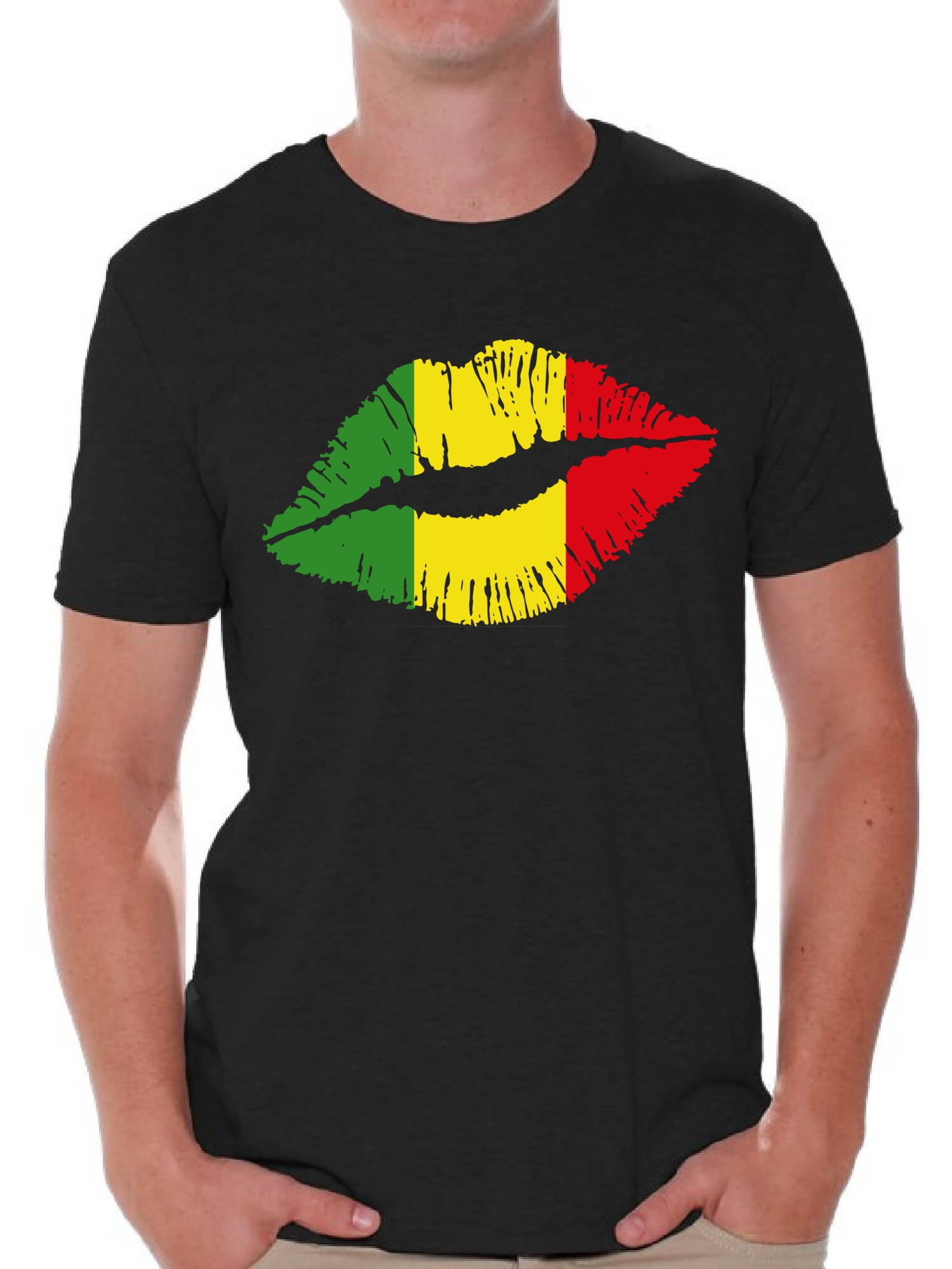 Awkward Styles Rasta Lips Clothing Collection Rasta T Shirt Jamaica ...