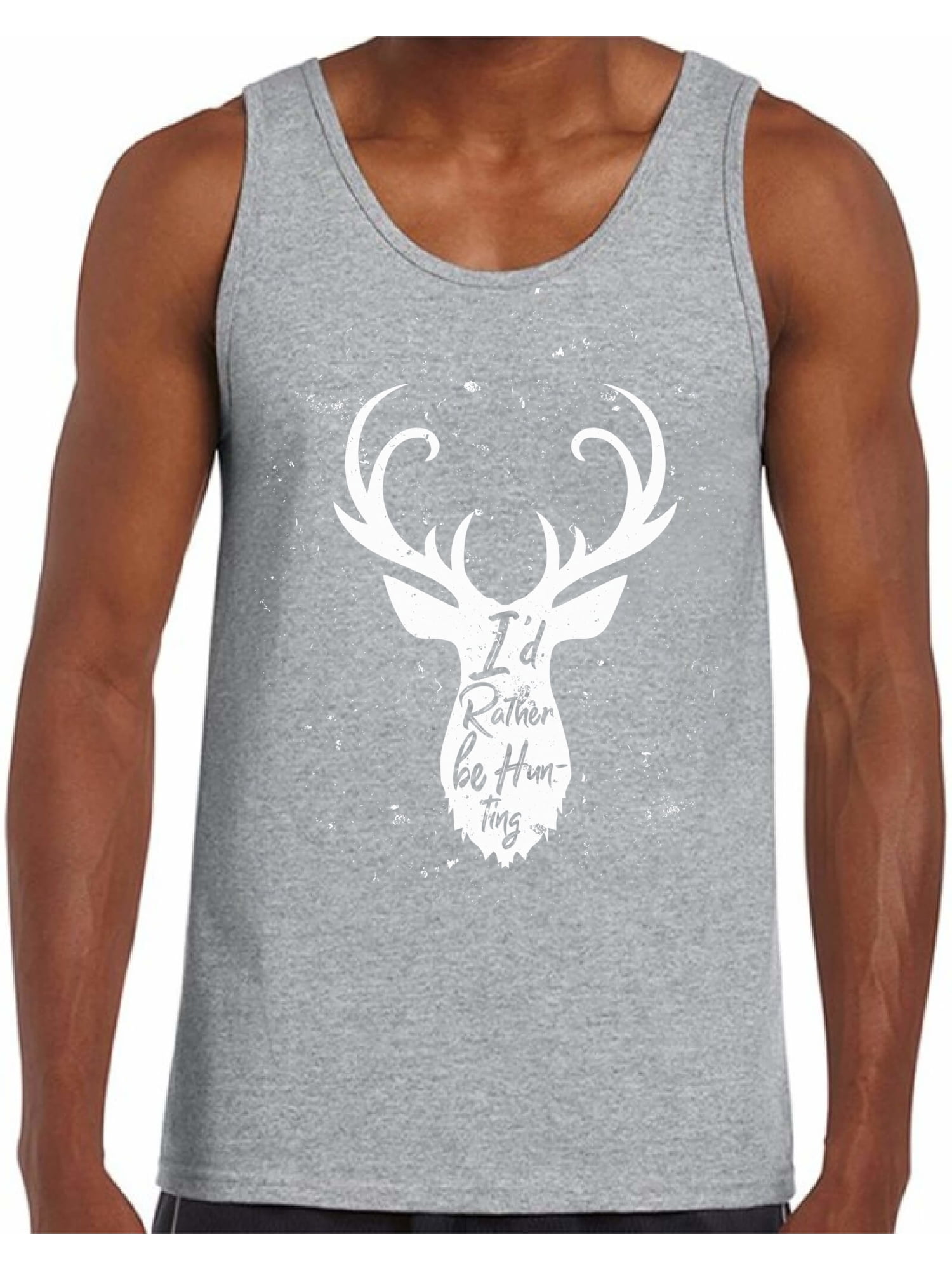 Awkward Styles I'd Rather be Hunting Men's Tank Top Deer Hunting T ...