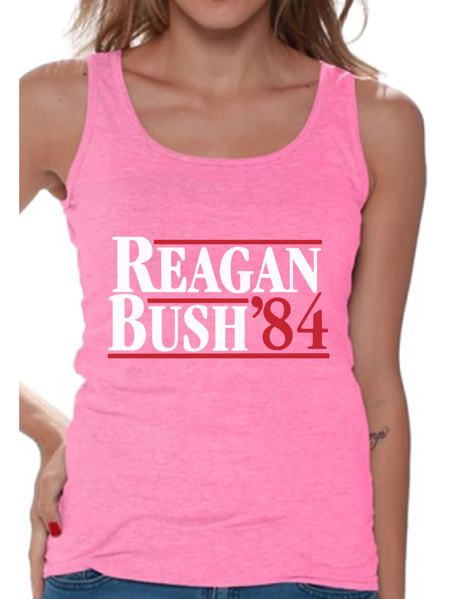 Awkward Styles Reagan Bush 84 Tank Top for Women Retro Presidential ...