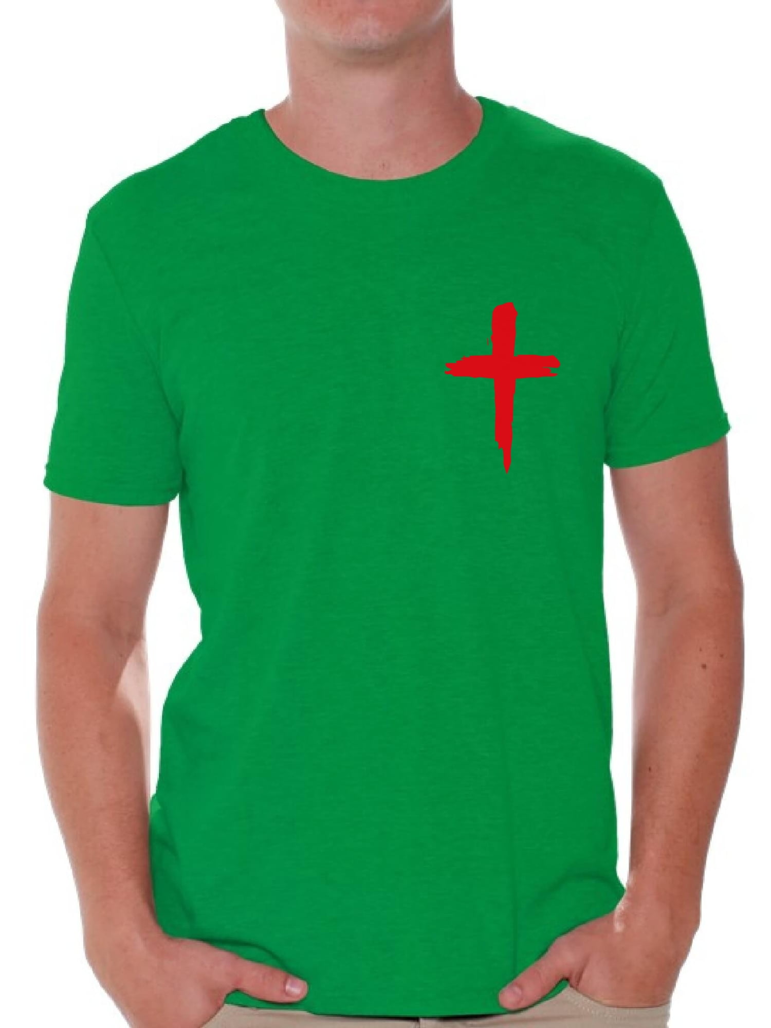 Awkward Styles Red Cross Shirt for Men Christian Mens Shirts Christian ...