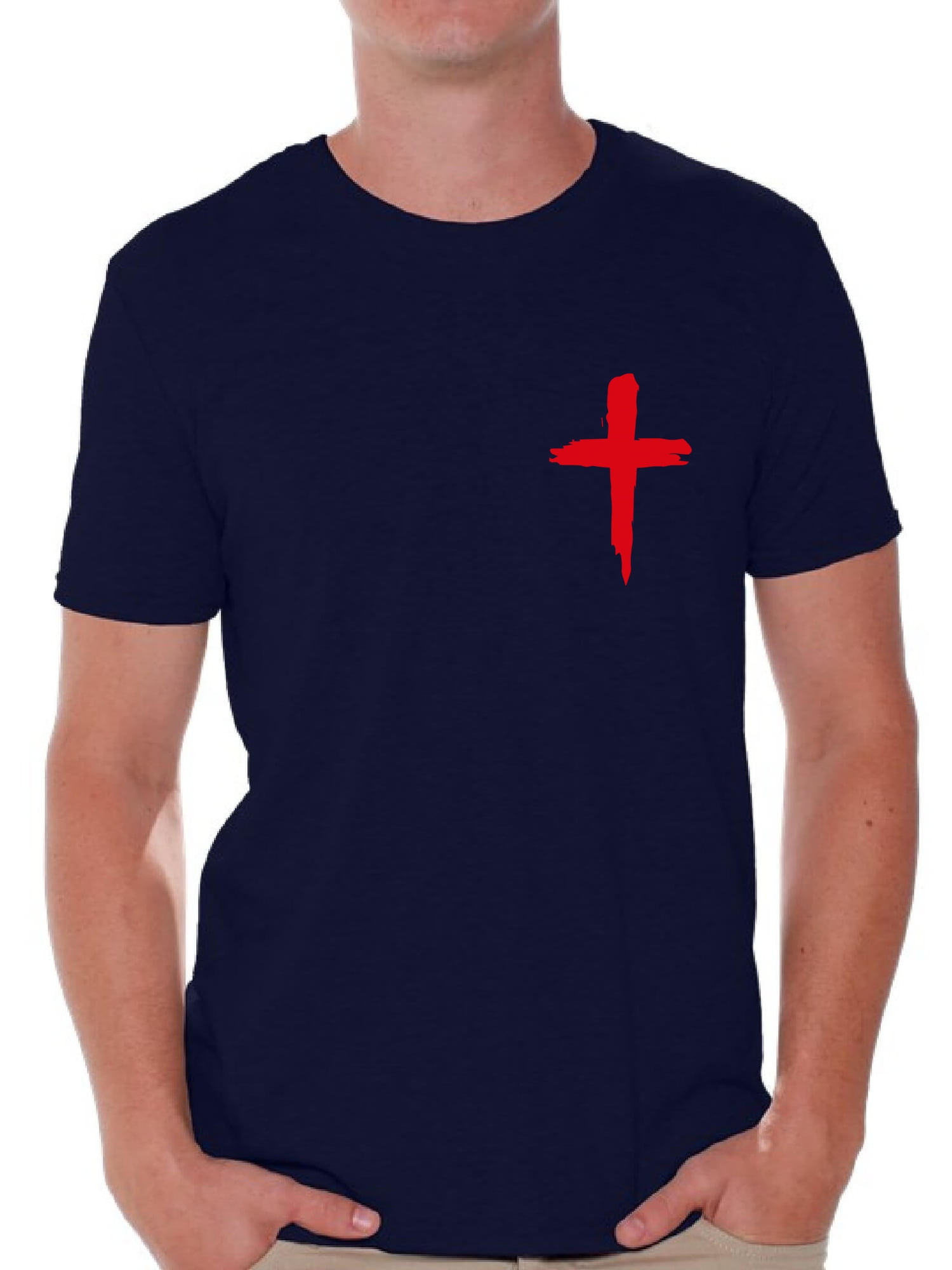 Awkward Styles Red Cross Shirt for Men Christian Mens Shirts Christian ...