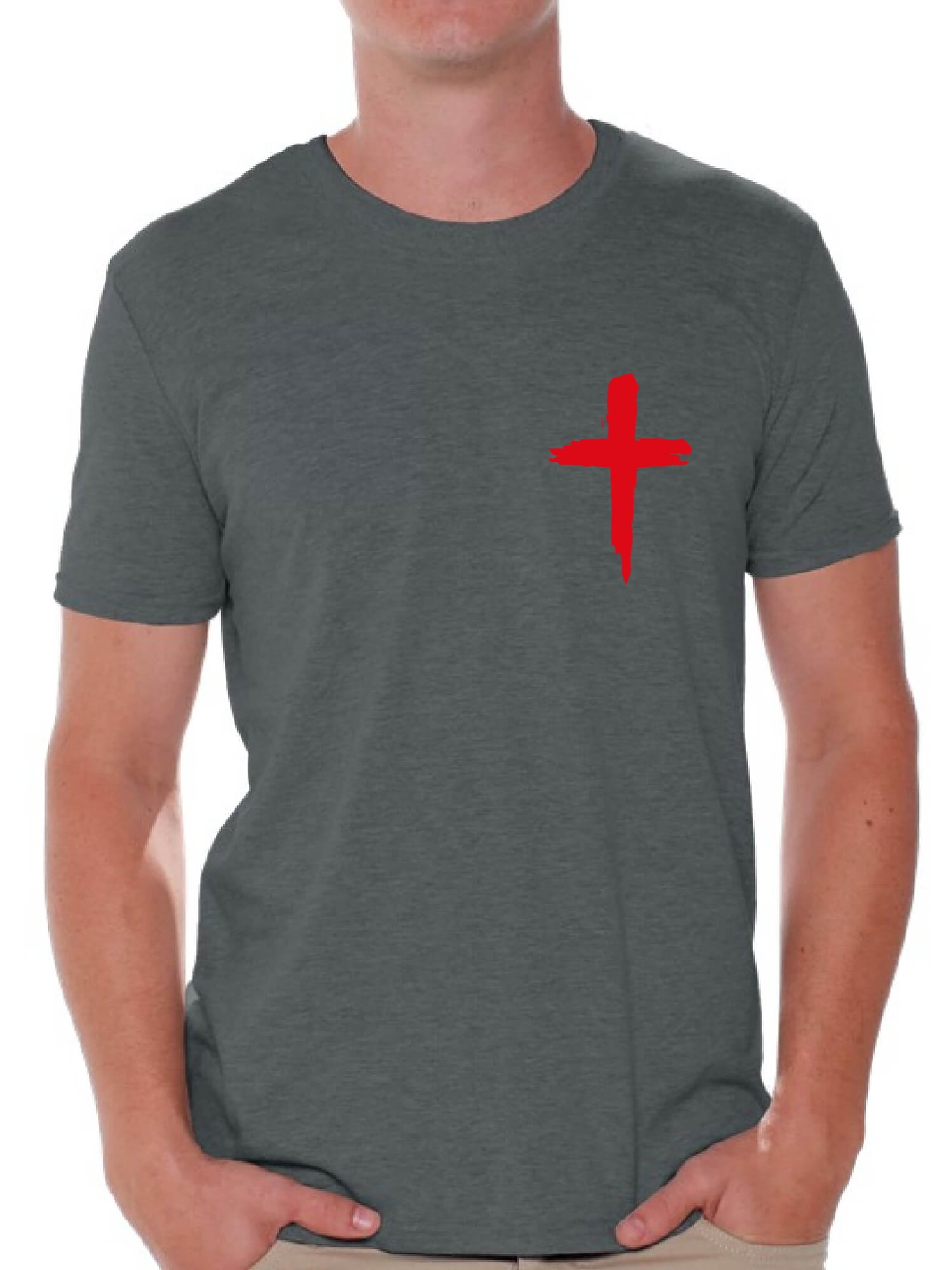 Awkward Styles Red Cross Shirt for Men Christian Mens Shirts Christian ...