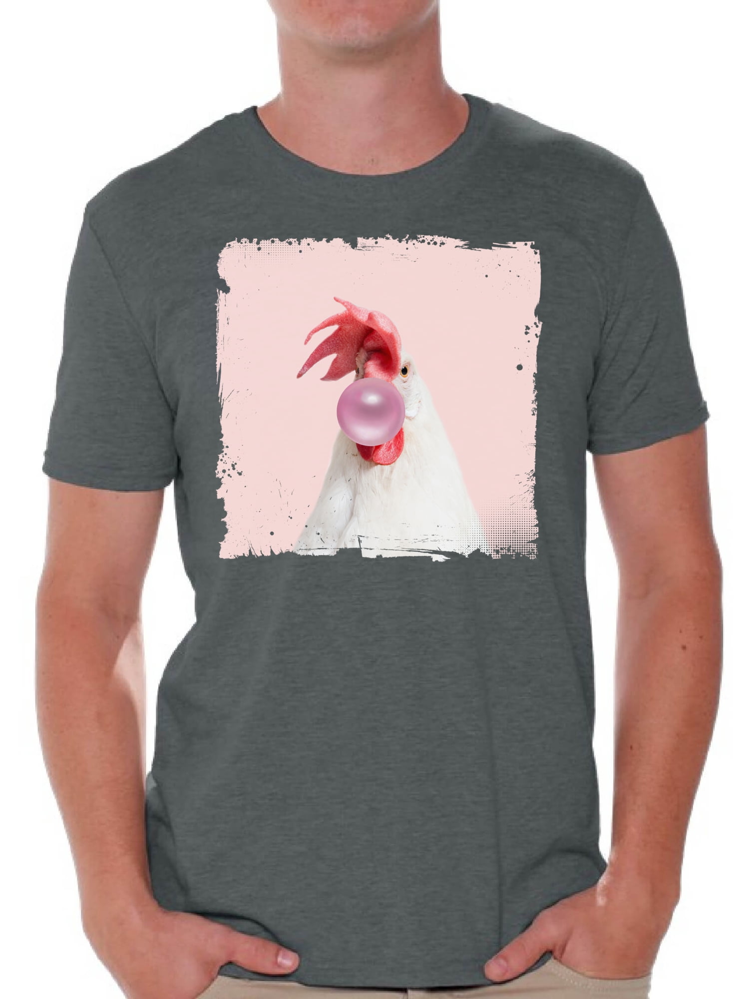 Awkward Styles Rooster Tshirt Rooster with Pink Gum T Shirt Rooster ...