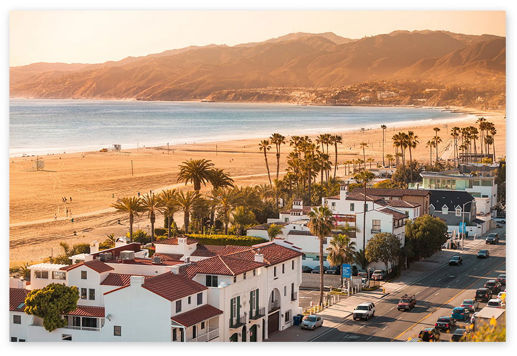 Awkward Styles Santa Monica Unframed Poster Art Santa Monica Beach View ...