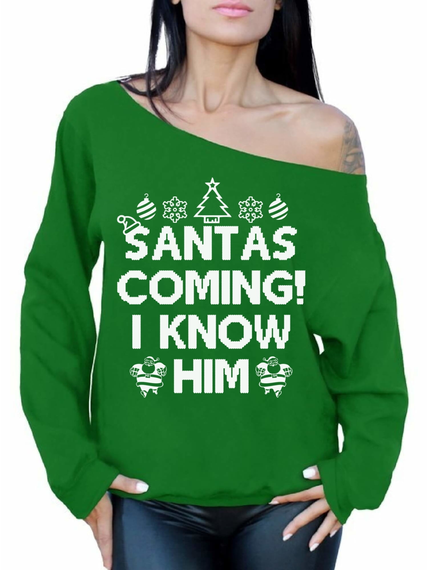 Awkward Styles Santas Coming I Know Him Christmas Sweatshirt Off the ...