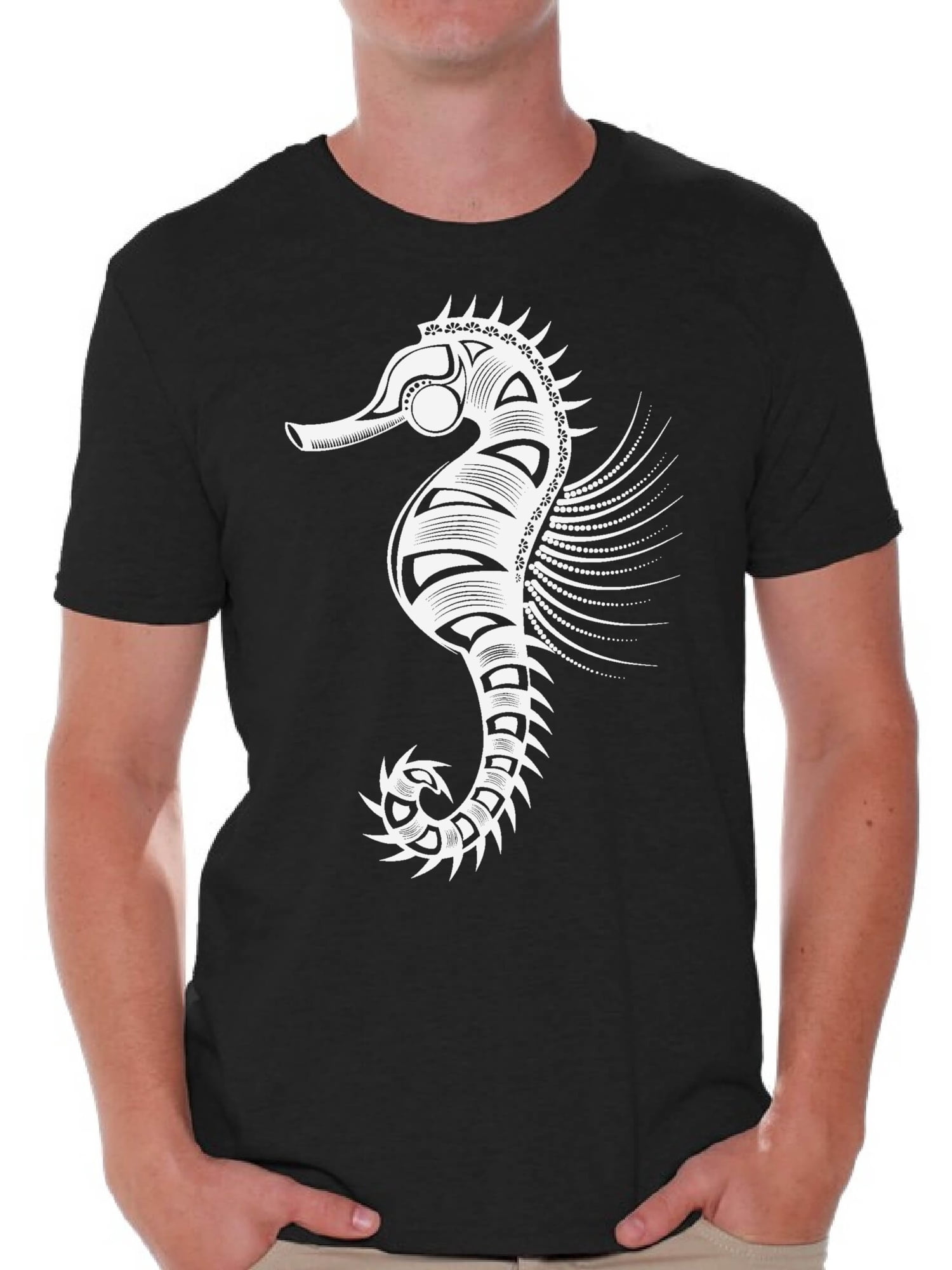 Awkward Styles Seahorse T Shirt for Men Patterned Shirts for Men Men's ...