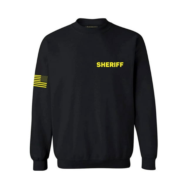 Awkward Styles Sheriff Sweatshirt with Flag on Sleeve Sheriff Sweater ...