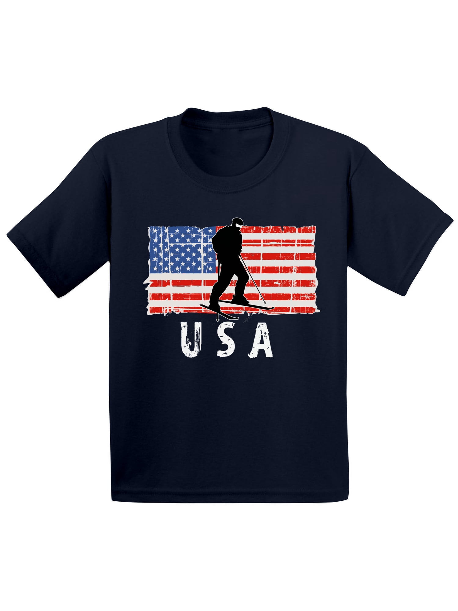 Awkward Styles Ski USA Toddler Shirt Ski Gifts American Flag T shirts ...