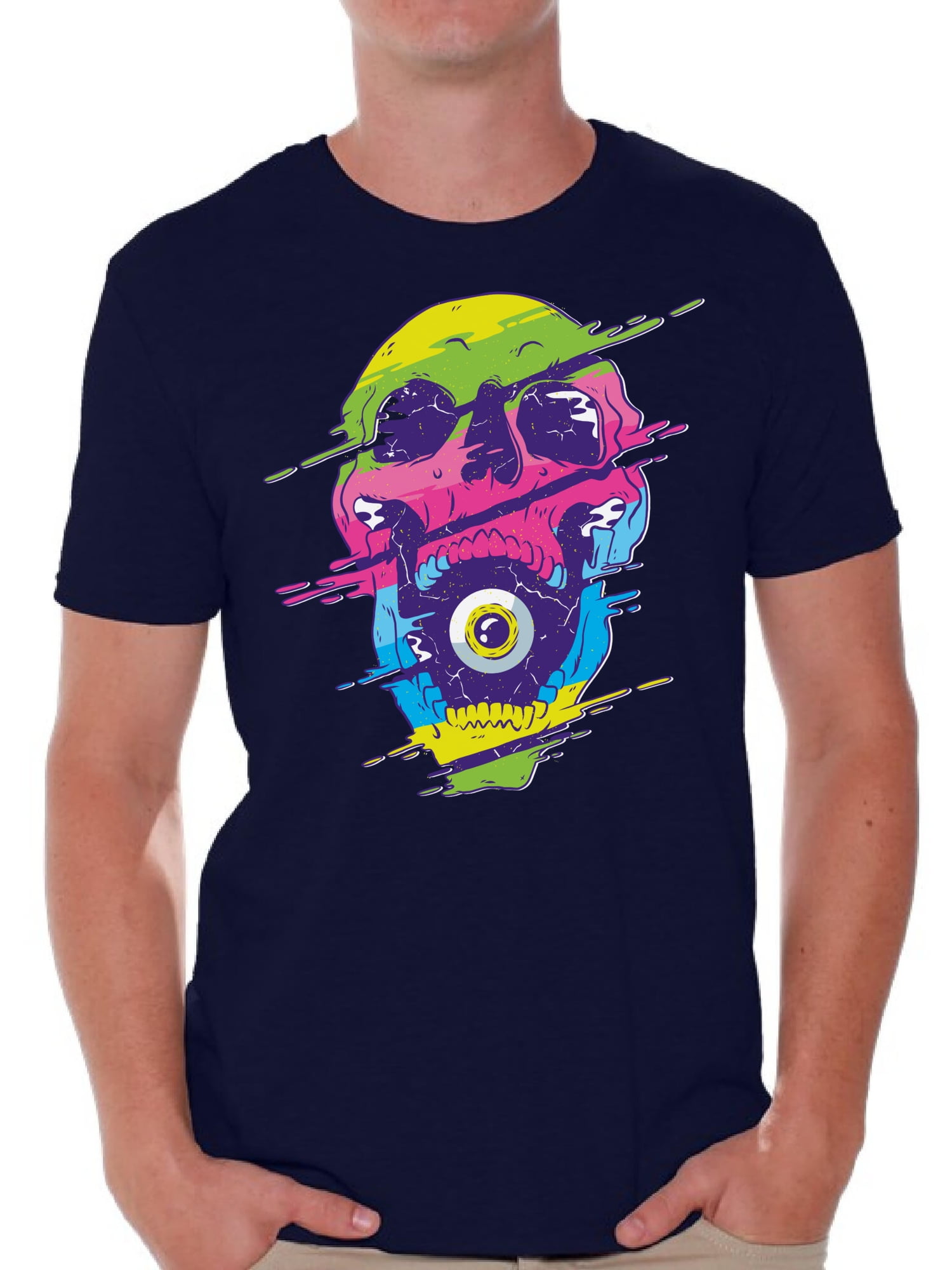 Awkward Styles Skull T-Shirt Psychedelic Eye Shirts for Men - Walmart.com