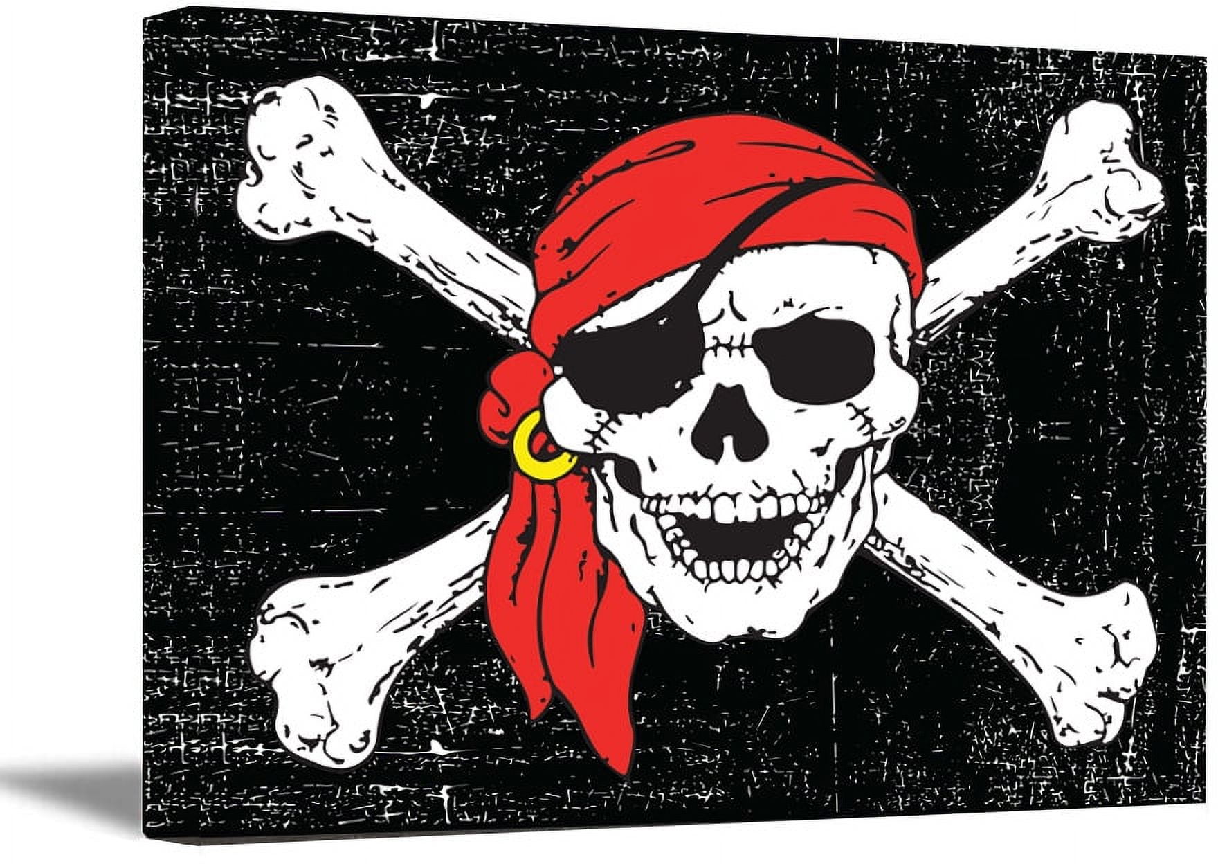 Awkward Styles Skull Wall Decor Jolly Roger Art Skull Canvas Jolly ...