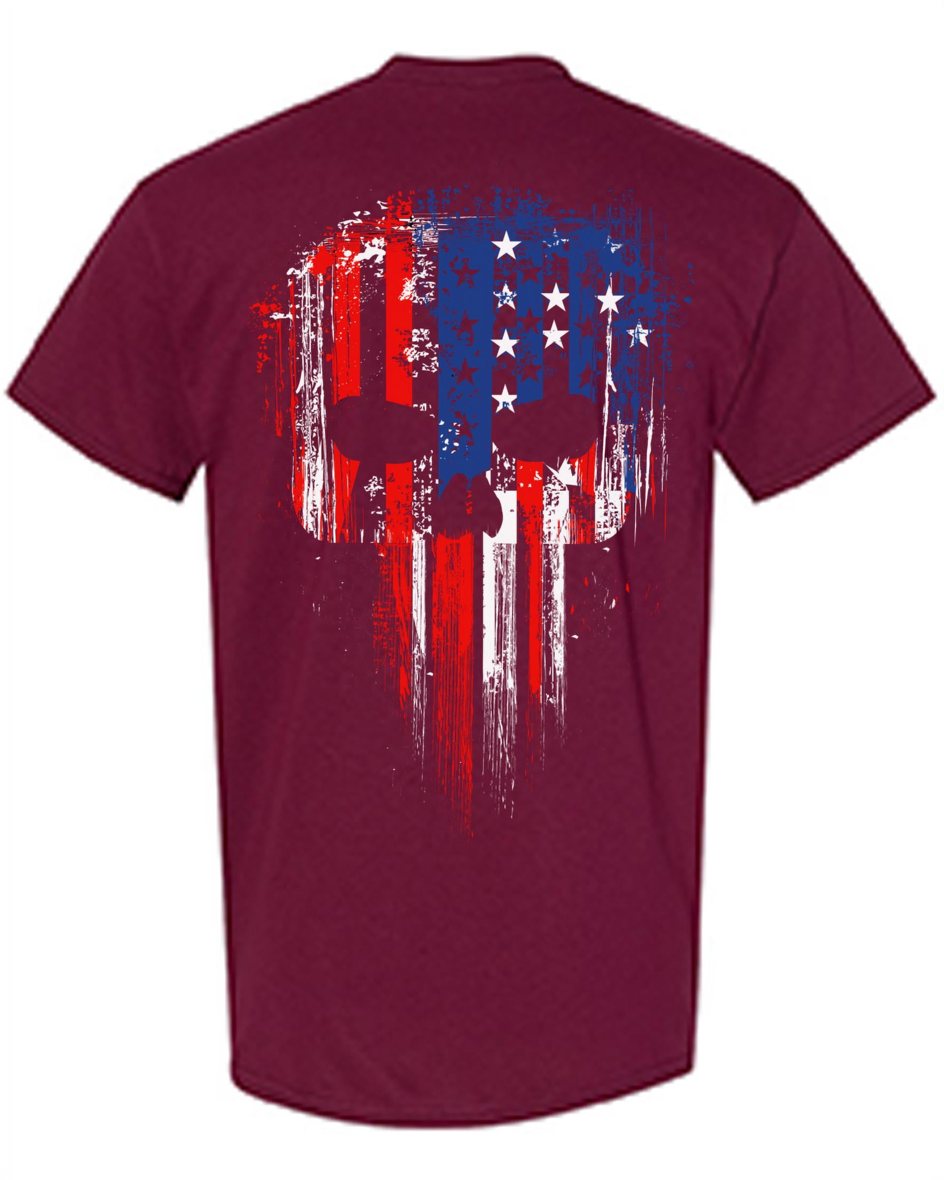 Awkward Styles Sniper Skull Back Print T Shirt for Him Patriotic Shirts ...