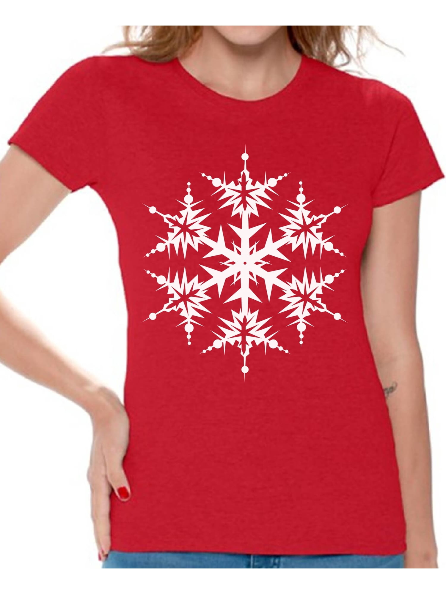 Awkward Styles Snowflake Shirt Snowflake Christmas T Shirts for Women ...