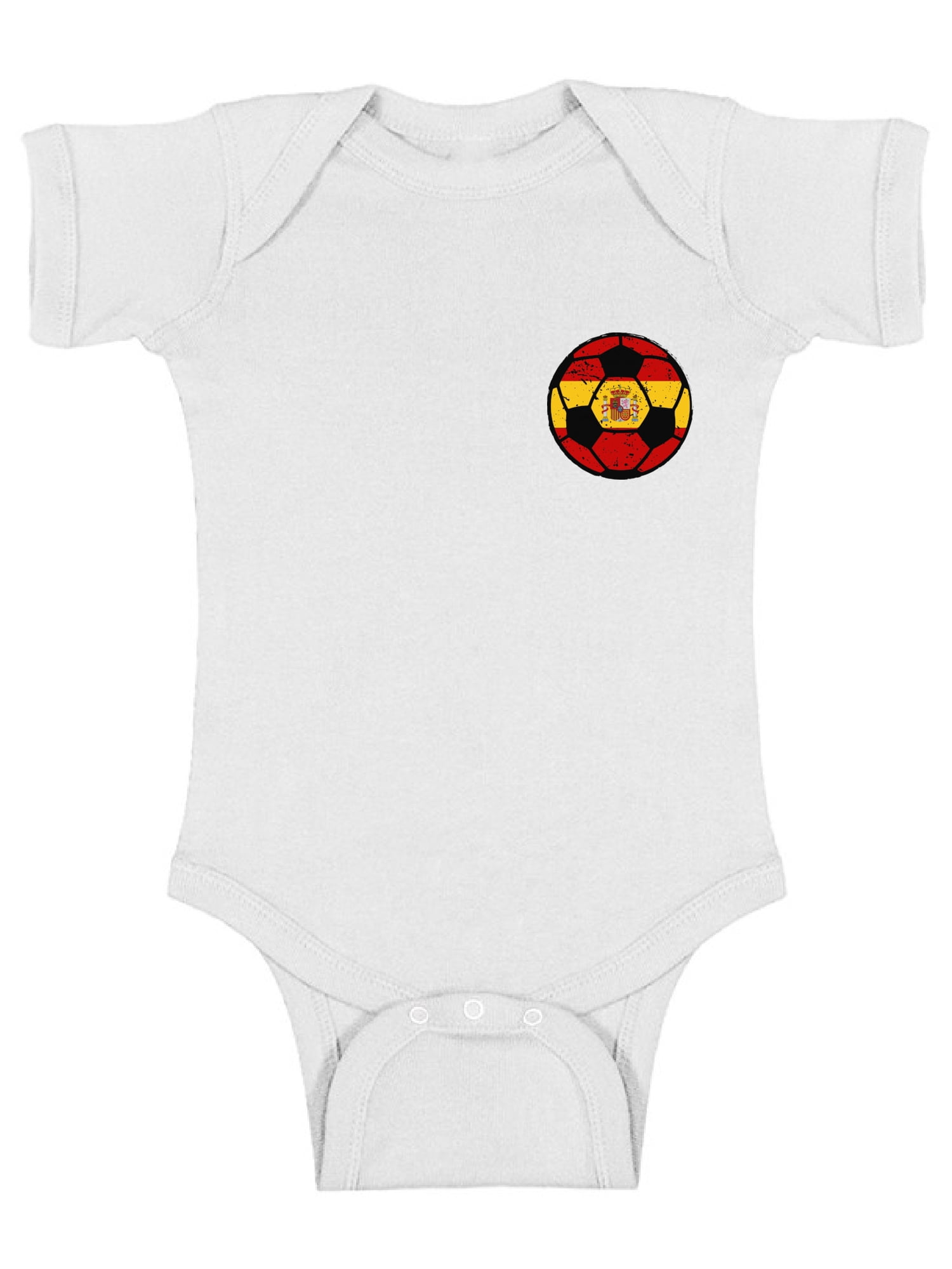 Awkward Styles Spain Soccer Short Sleeve Baby Bodysuit Spain One Piece ...