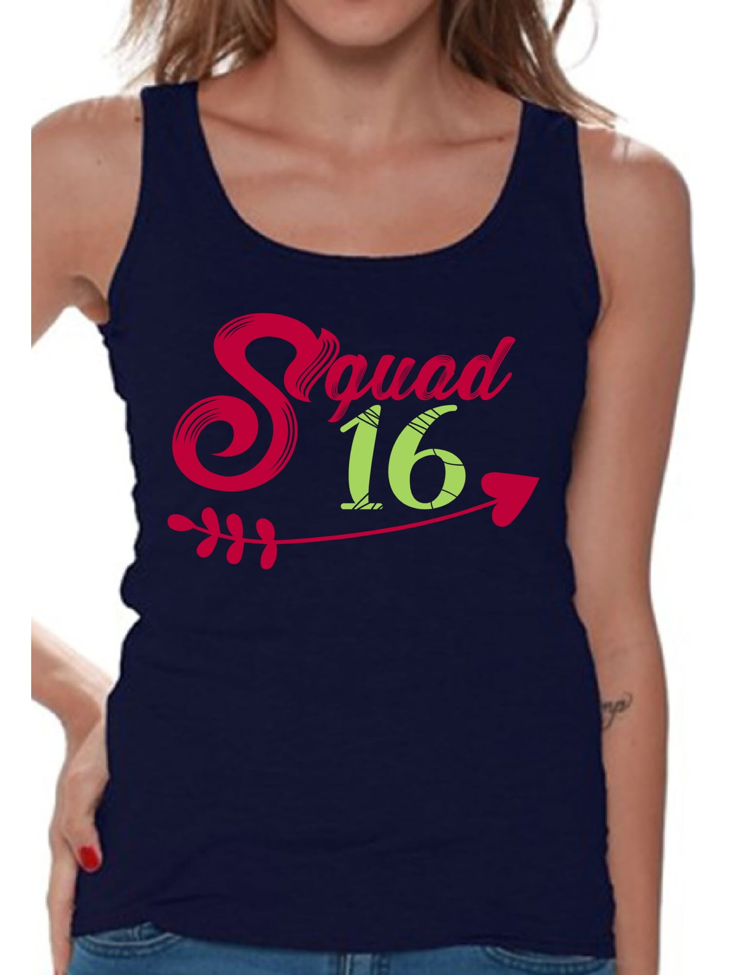Awkward Styles Squad 16 Tank Top for Ladies Squad Sixteen Tanks for ...