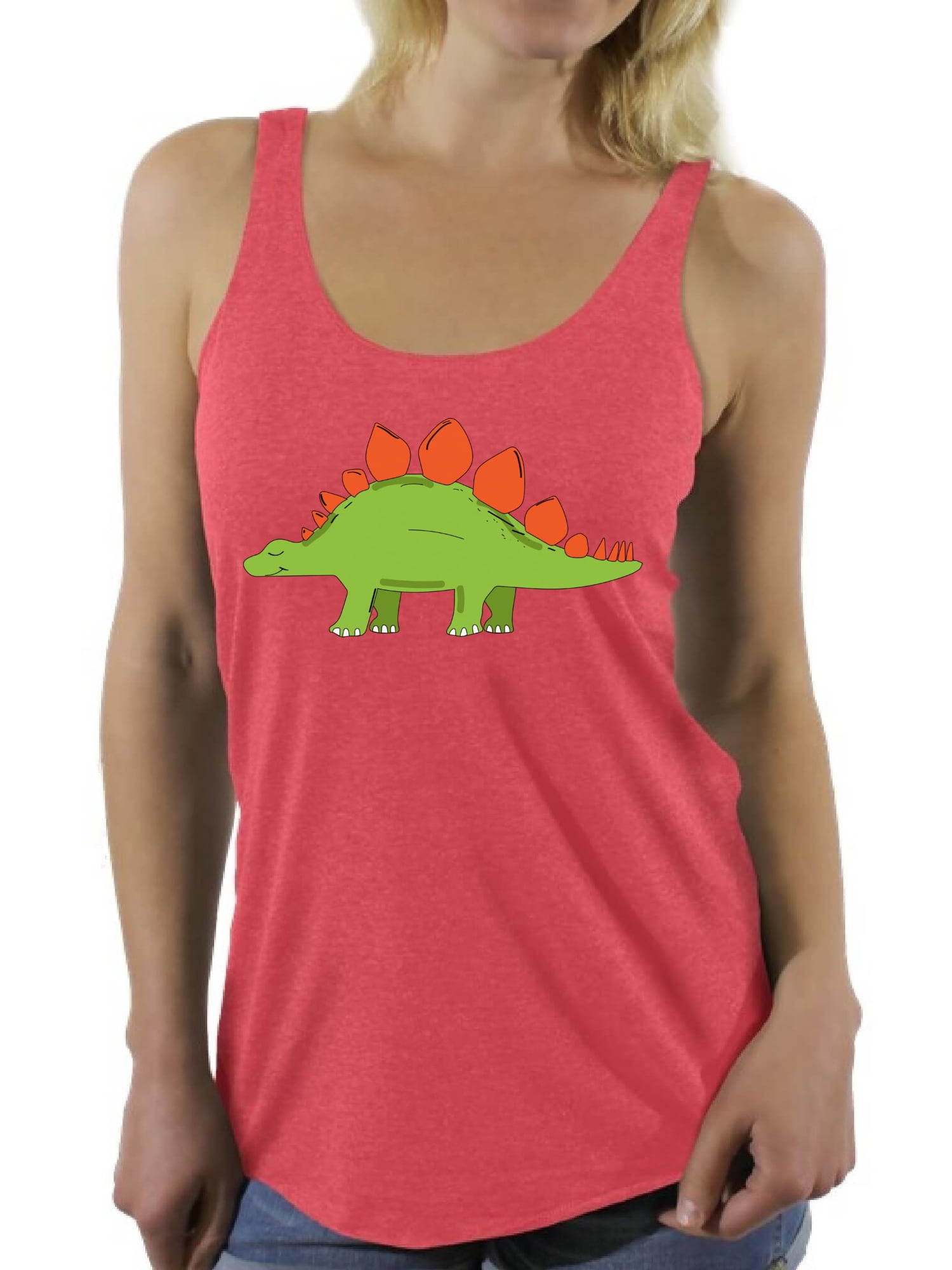 Awkward Styles Stegosaurus Racerback Tank Top for Her Dinosaur Tanks ...