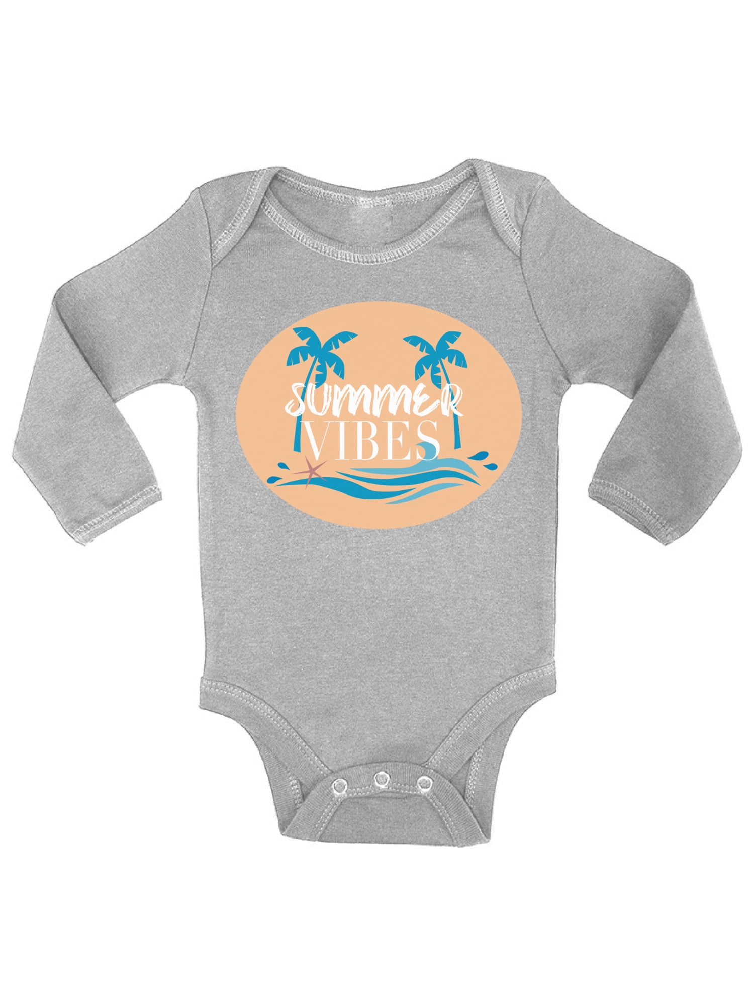Awkward Styles Summer Vibes Baby Bodysuit Long Sleeve Palms Romper for ...