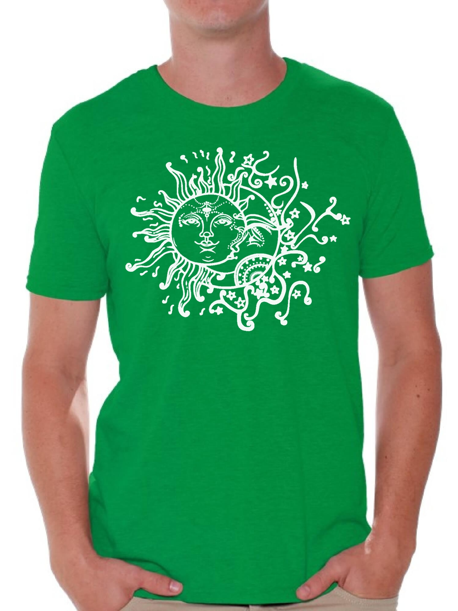 Awkward Styles Sun and Moon T Shirt for Men Patterned Shirts for Men ...