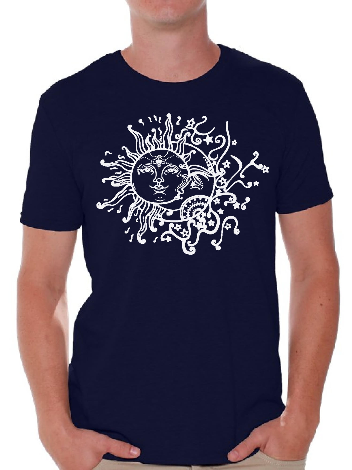 Awkward Styles Sun and Moon T Shirt for Men Patterned Shirts for Men ...
