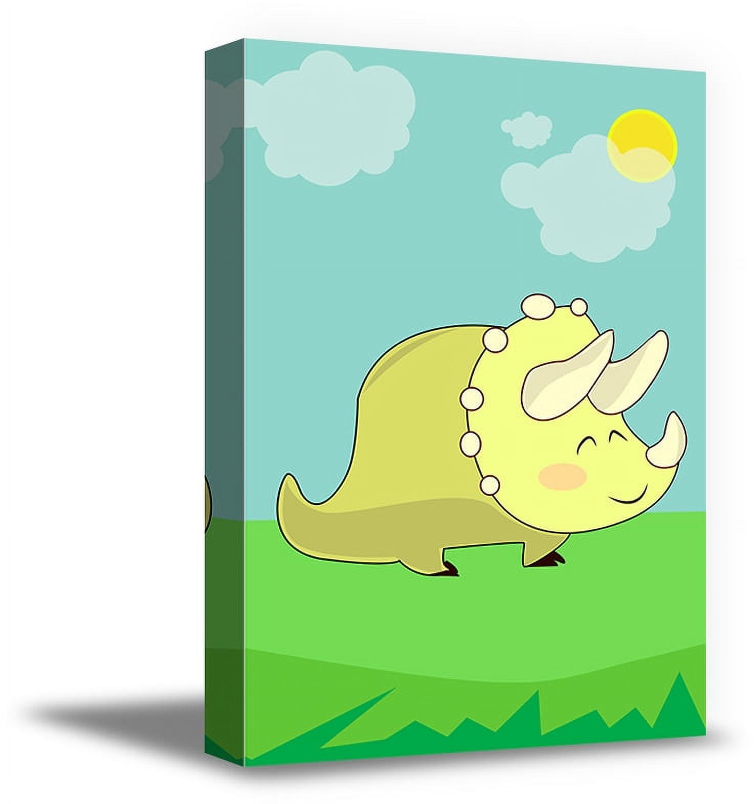 Awkward Styles T Rex Prints for Kids Room Yellow Dinosaur Illustration ...