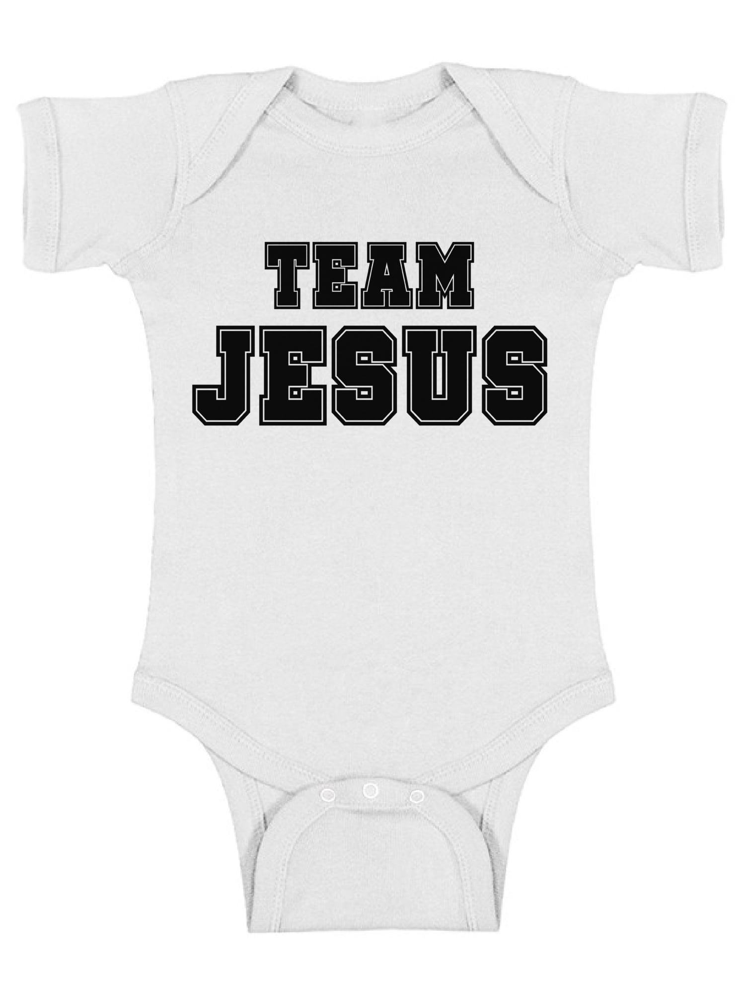 Awkward Styles Team Jesus Baby Bodysuit Short Sleeve Black Romper for ...