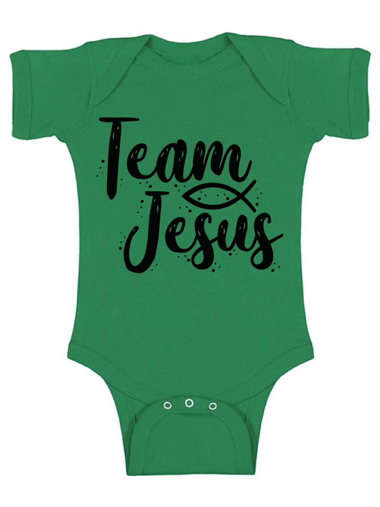 Awkward Styles Team Jesus Baby Bodysuit Short Sleeve Black Romper for ...