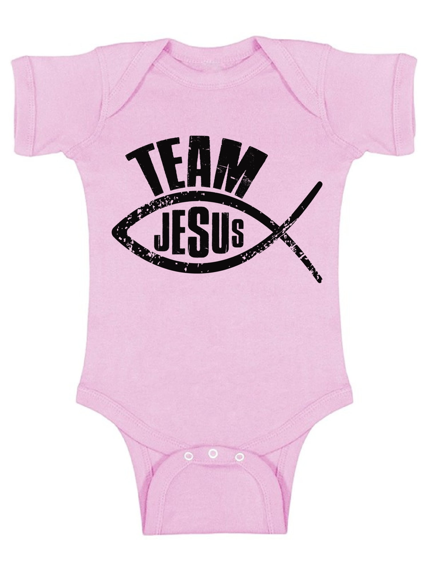 Awkward Styles Team Jesus Baby Bodysuit Short Sleeve Black Romper for ...