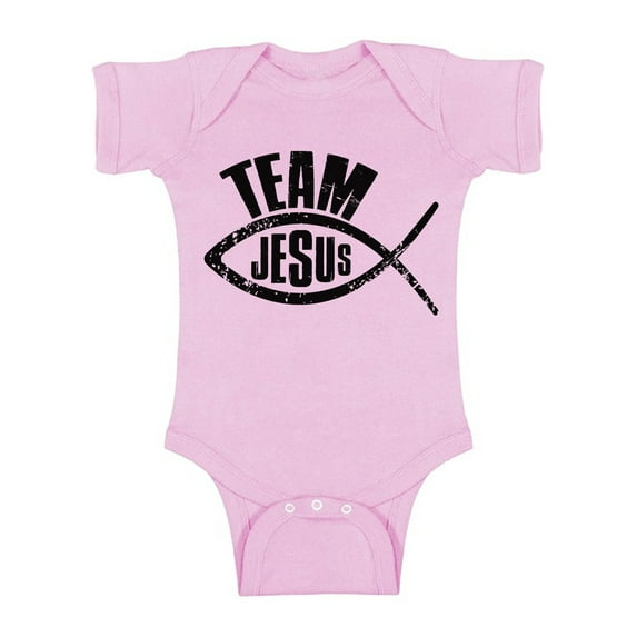 Awkward Styles Team Jesus Baby Bodysuit Short Sleeve Black Romper for ...