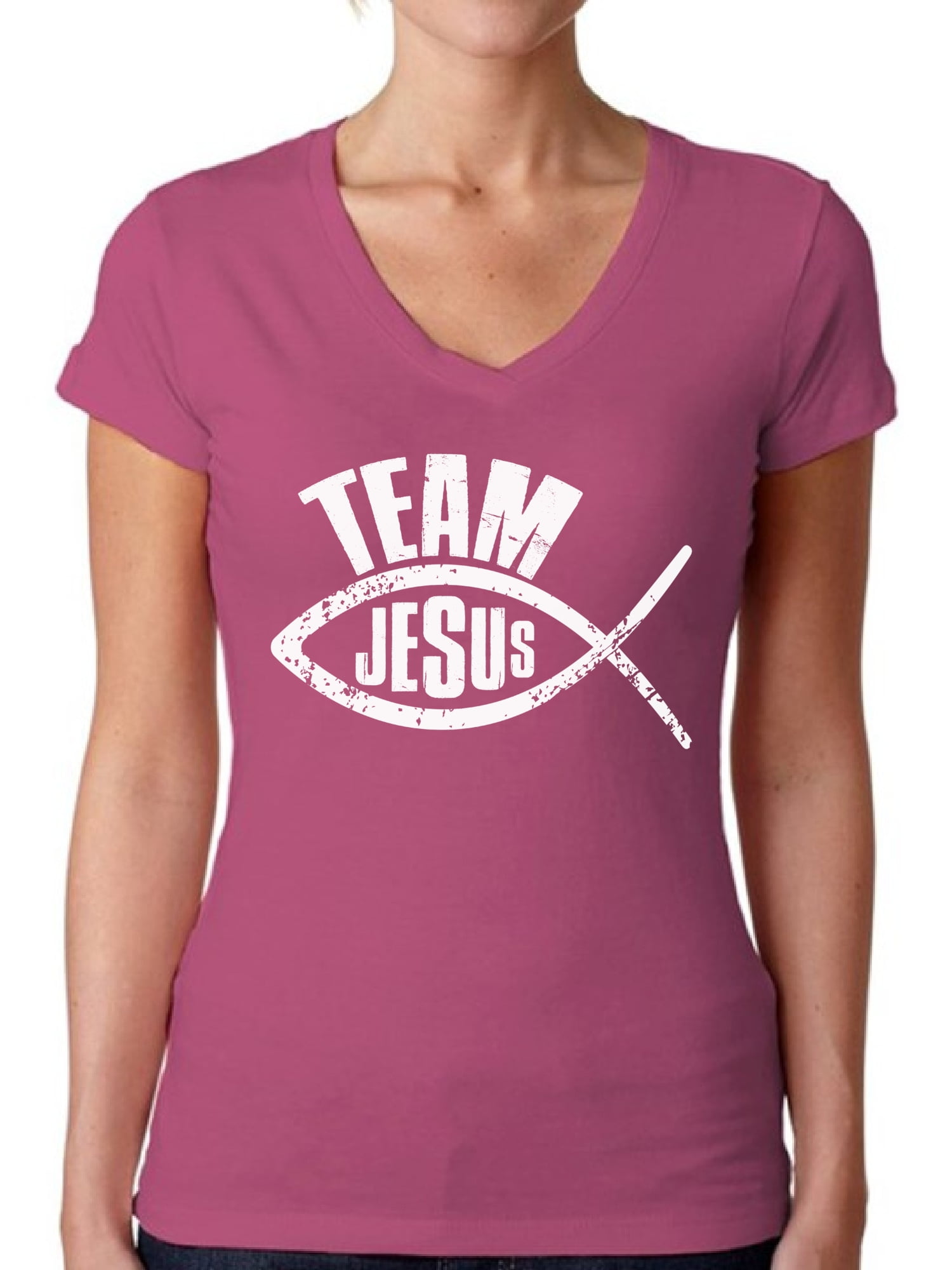 Awkward Styles Team Jesus V Neck Shirt for Her Christian Shirts ...