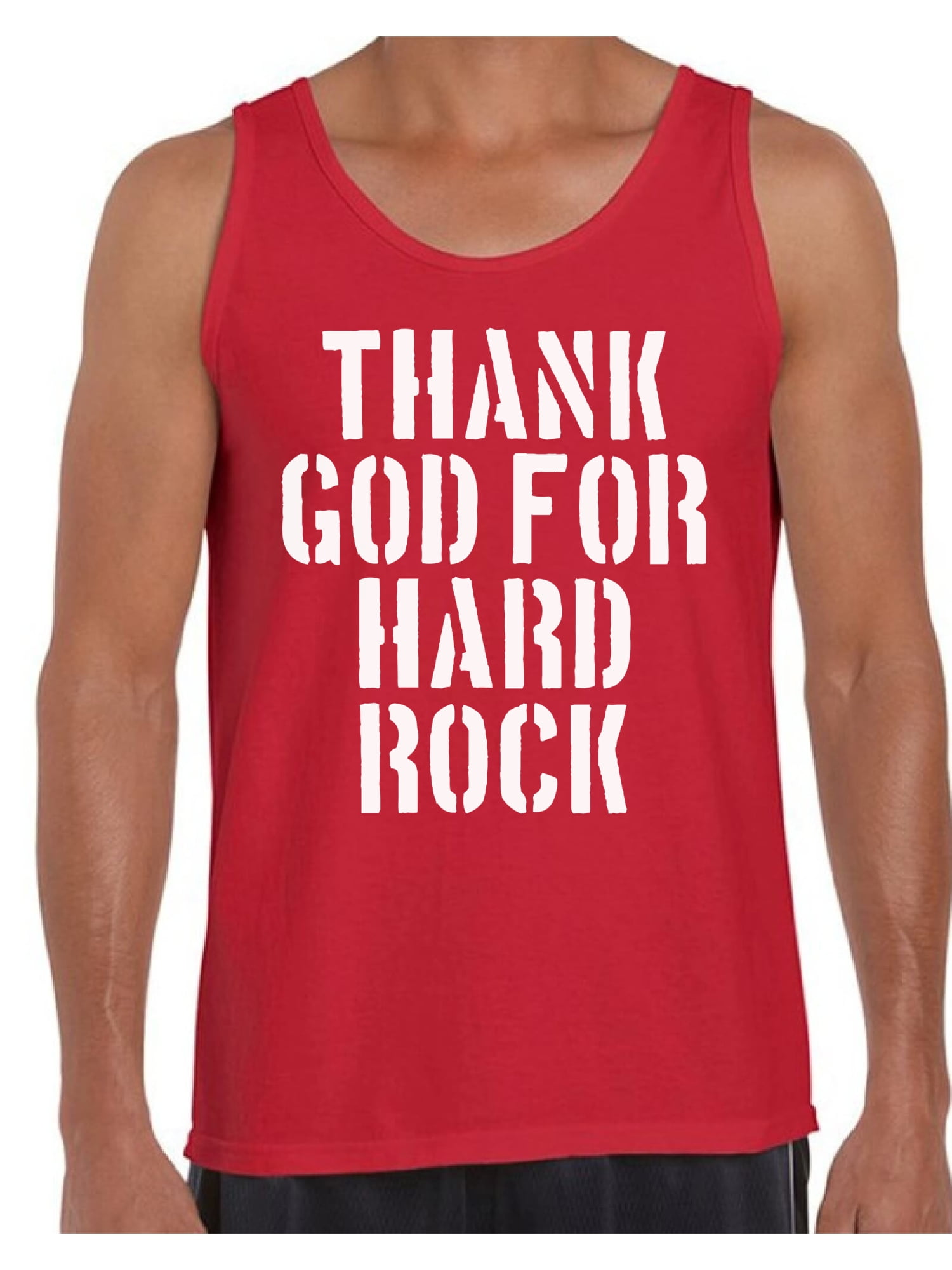 Awkward Styles Thank God for Hard Rock Tank Top Shirt for Men Christian ...