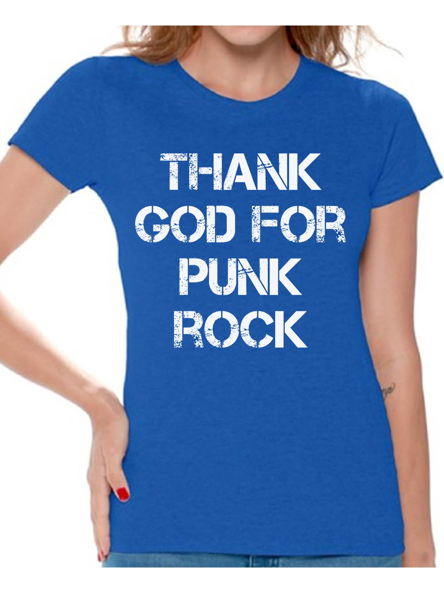 Awkward Styles Thank God for Punk Rock T Shirt for Women Christian ...