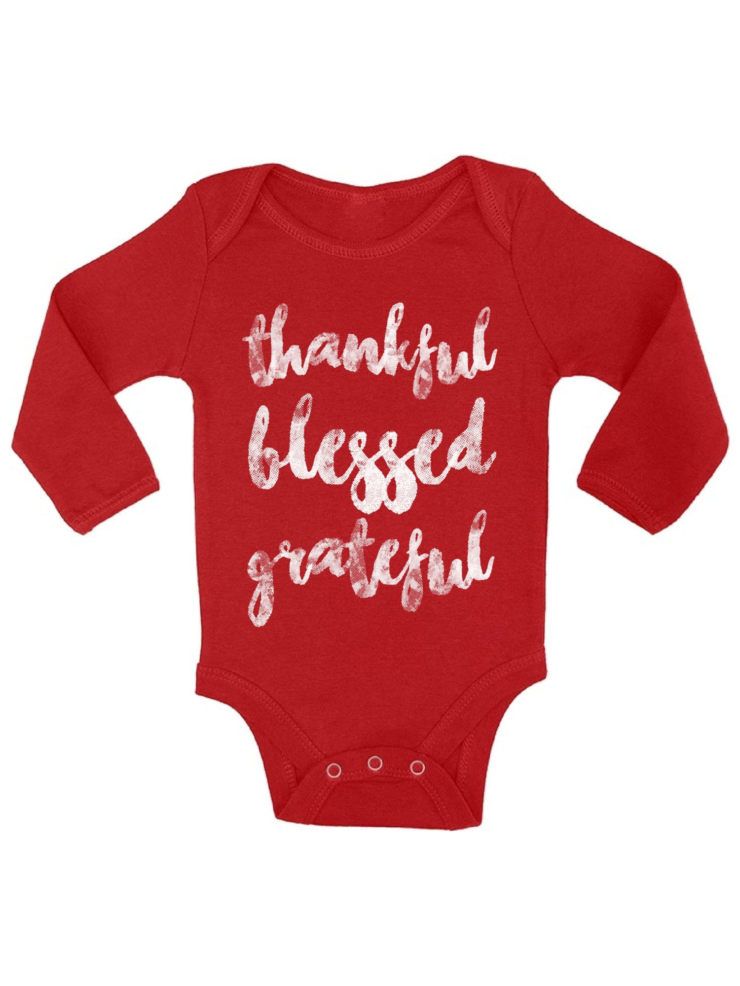 Awkward Styles Thanksgiving Bodysuit Thankful Blessed Grateful Baby ...