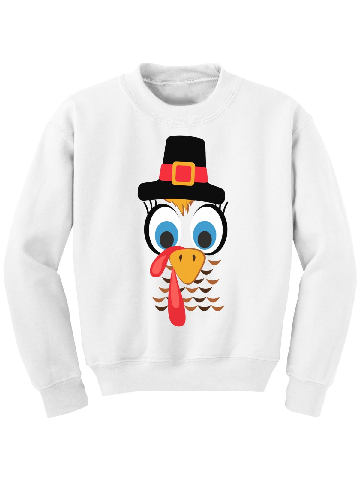 Awkward Styles Thanksgiving Sweater for Kids Turkey Face Sweatshirt ...