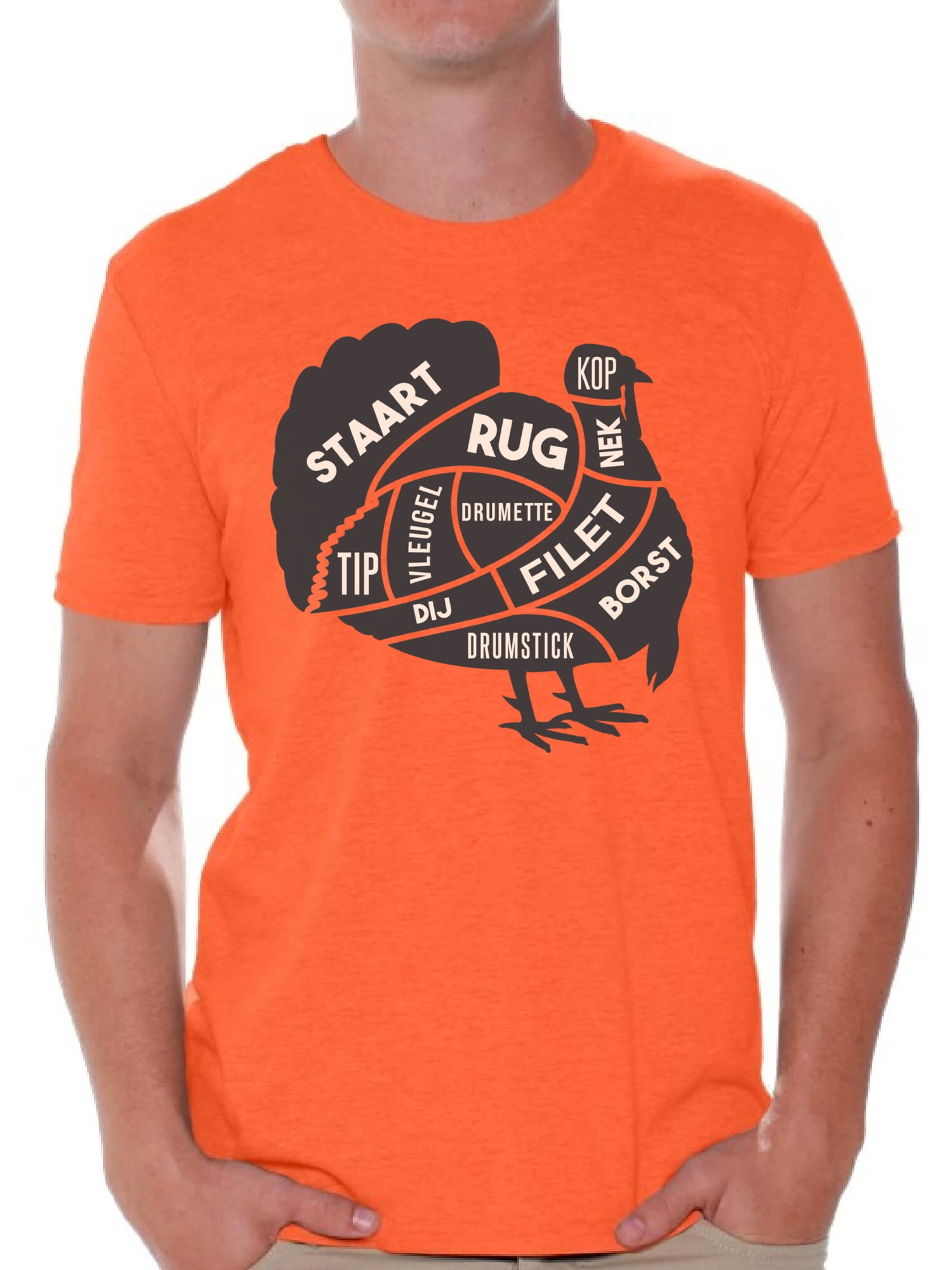 Awkward Styles Thanksgiving T-Shirt Turkey Meat Shirts for Men ...