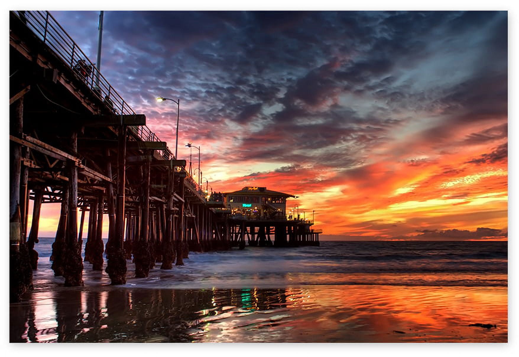 Awkward Styles The Santa Monica Pier Colorful Canvas Santa Monica Ocean ...