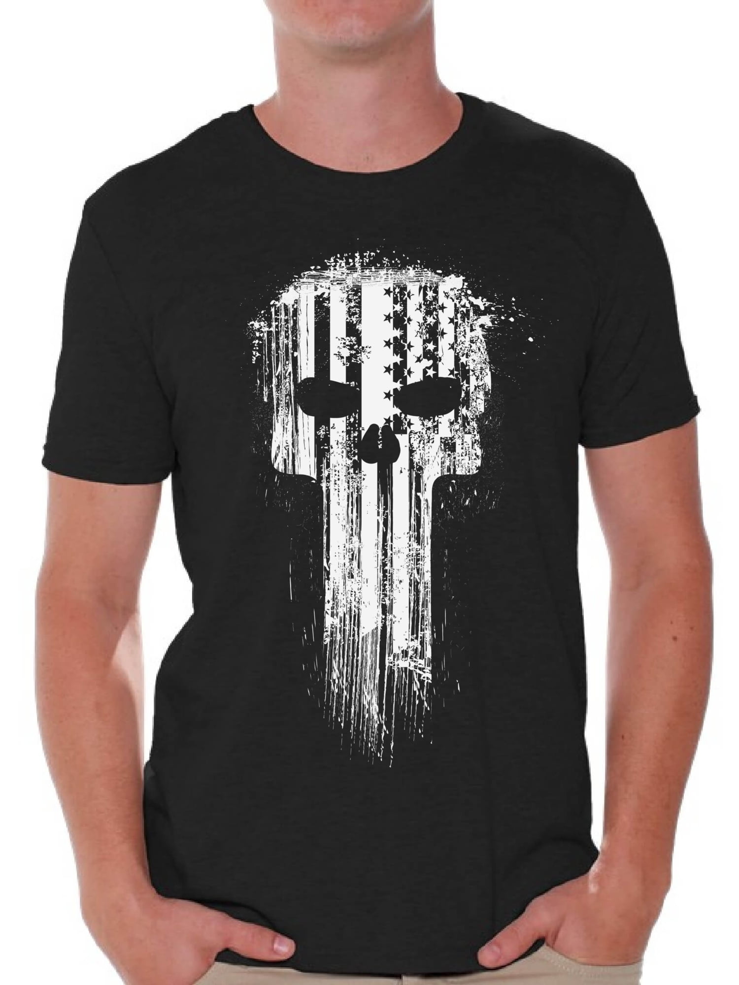 Awkward Styles Three Sugar Skulls and Rosess T-shirt Top mens skull ...