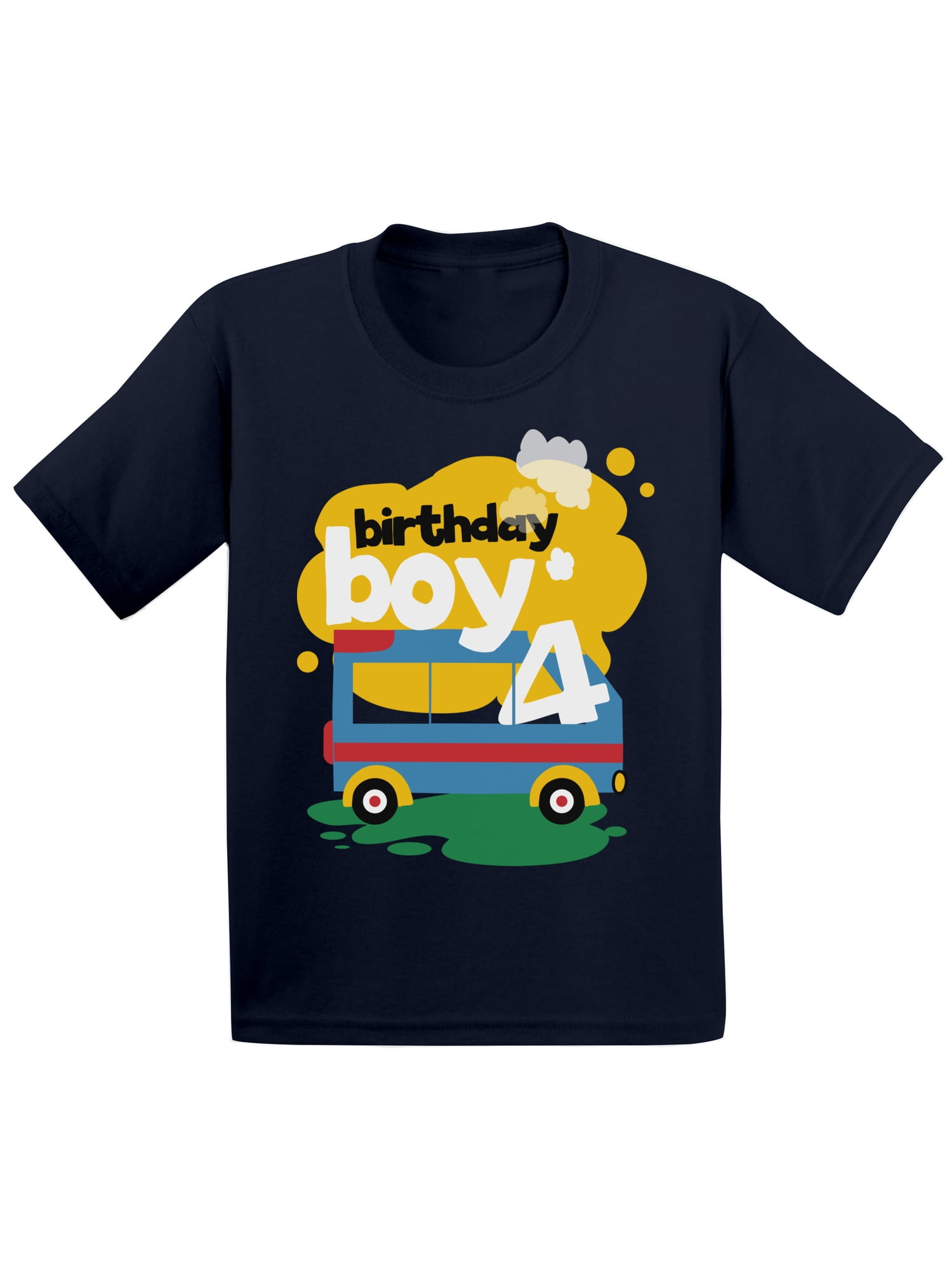 Awkward Styles Toy Truck Birthday Boy Toddler Shirt 4th Birthday Shirt ...