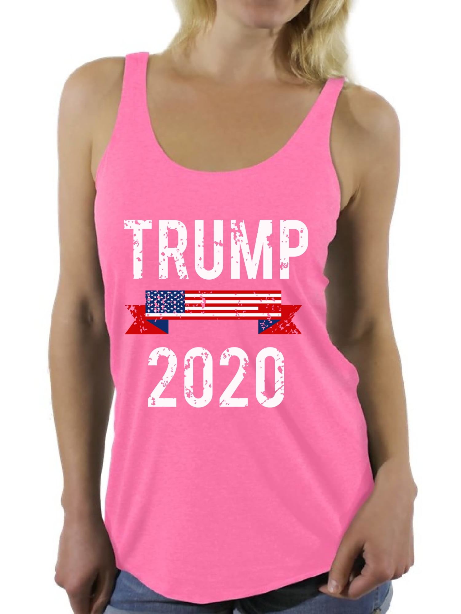 Awkward Styles Trump 2020 USA Flag Racerback Tank Top for Women ...