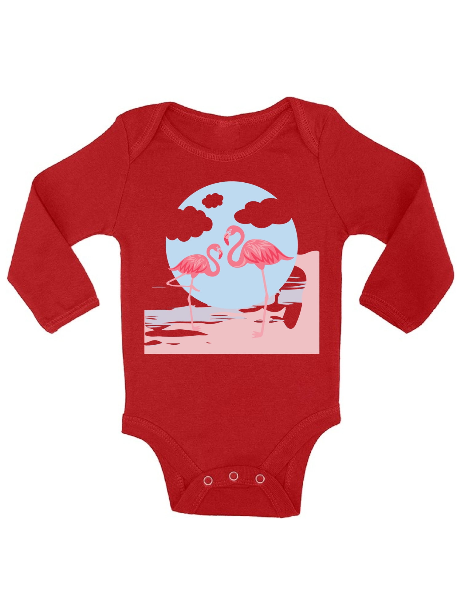 Awkward Styles Two Flamingos Baby Bodysuit Long Sleeve Pink Flamingo ...