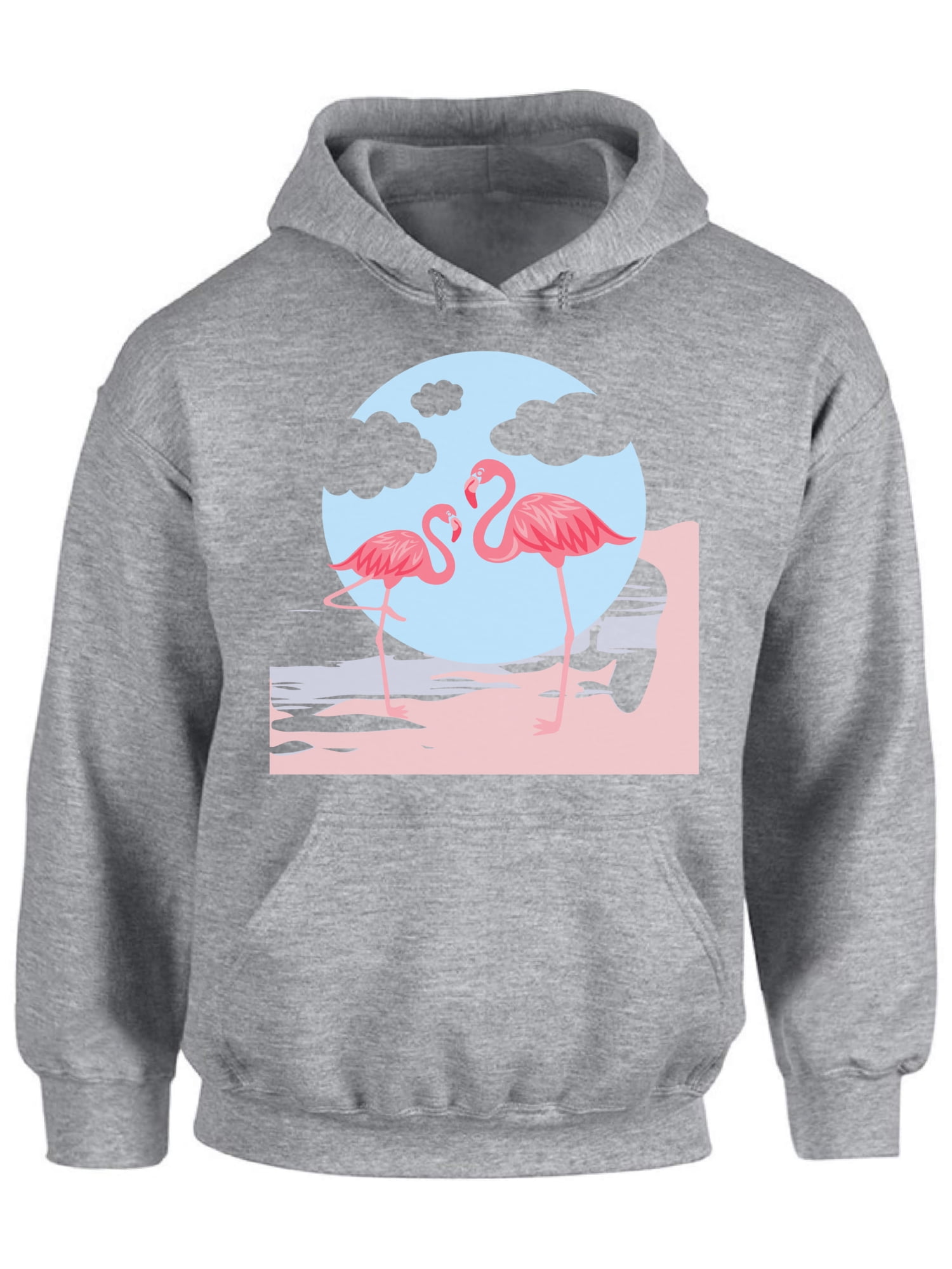 Awkward Styles Two Flamingos Unisex Hoodie Pink Flamingo Hoodie for Him ...