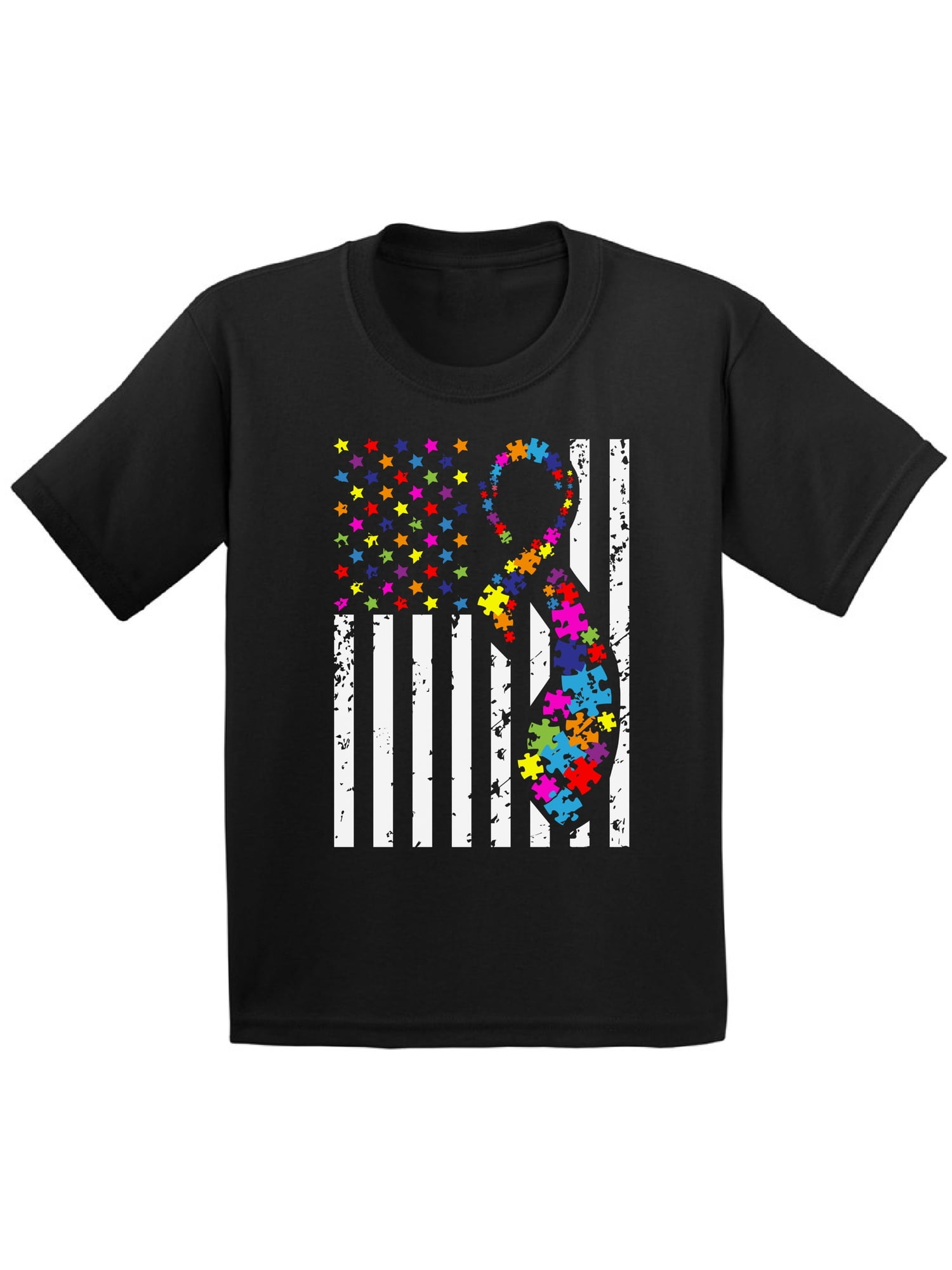 Awkward Styles USA Flag Autism Shirts for Kids Autism Awareness Ribbon ...