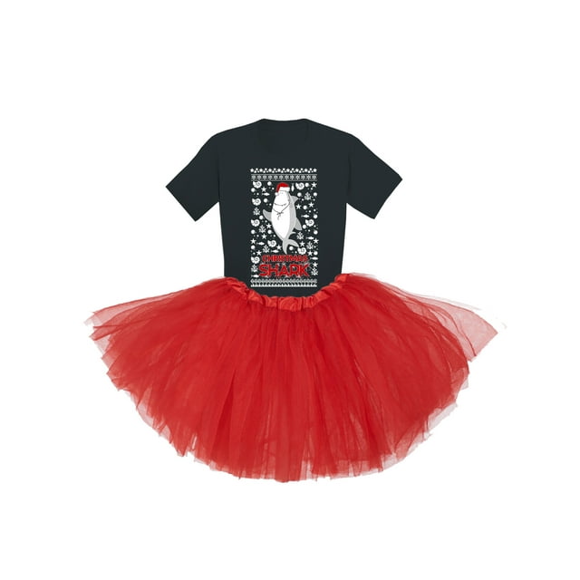 Awkward Styles Ugly Xmas Tutu Skirt Set Cute Christmas Shark Girls ...