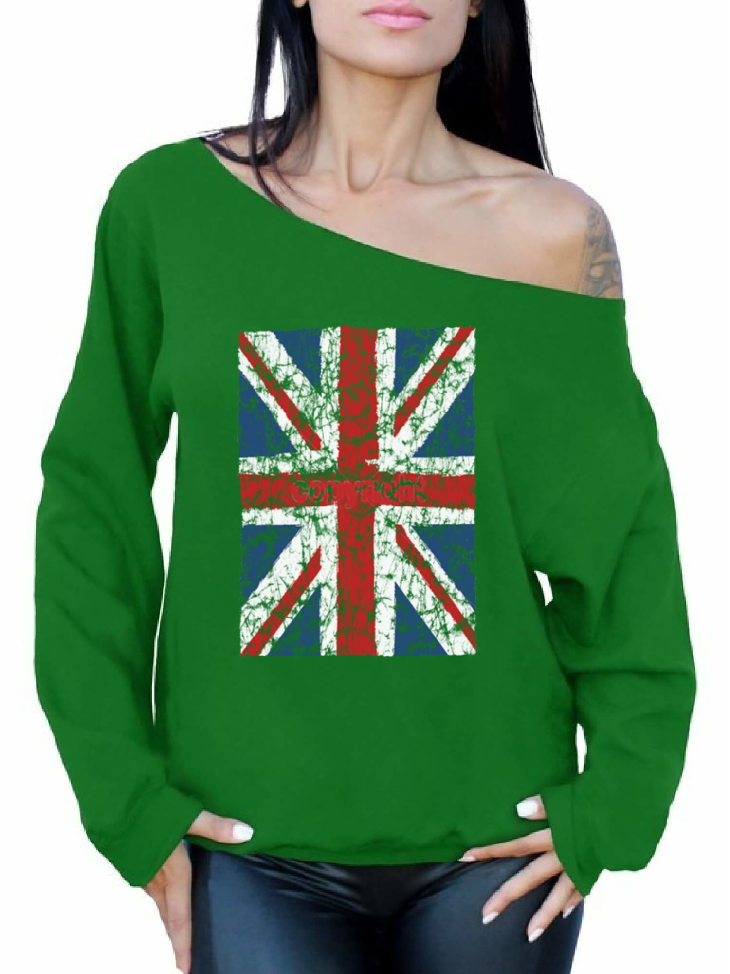 Awkward Styles United Kingdom Flag Union Jack Off The Shoulder ...