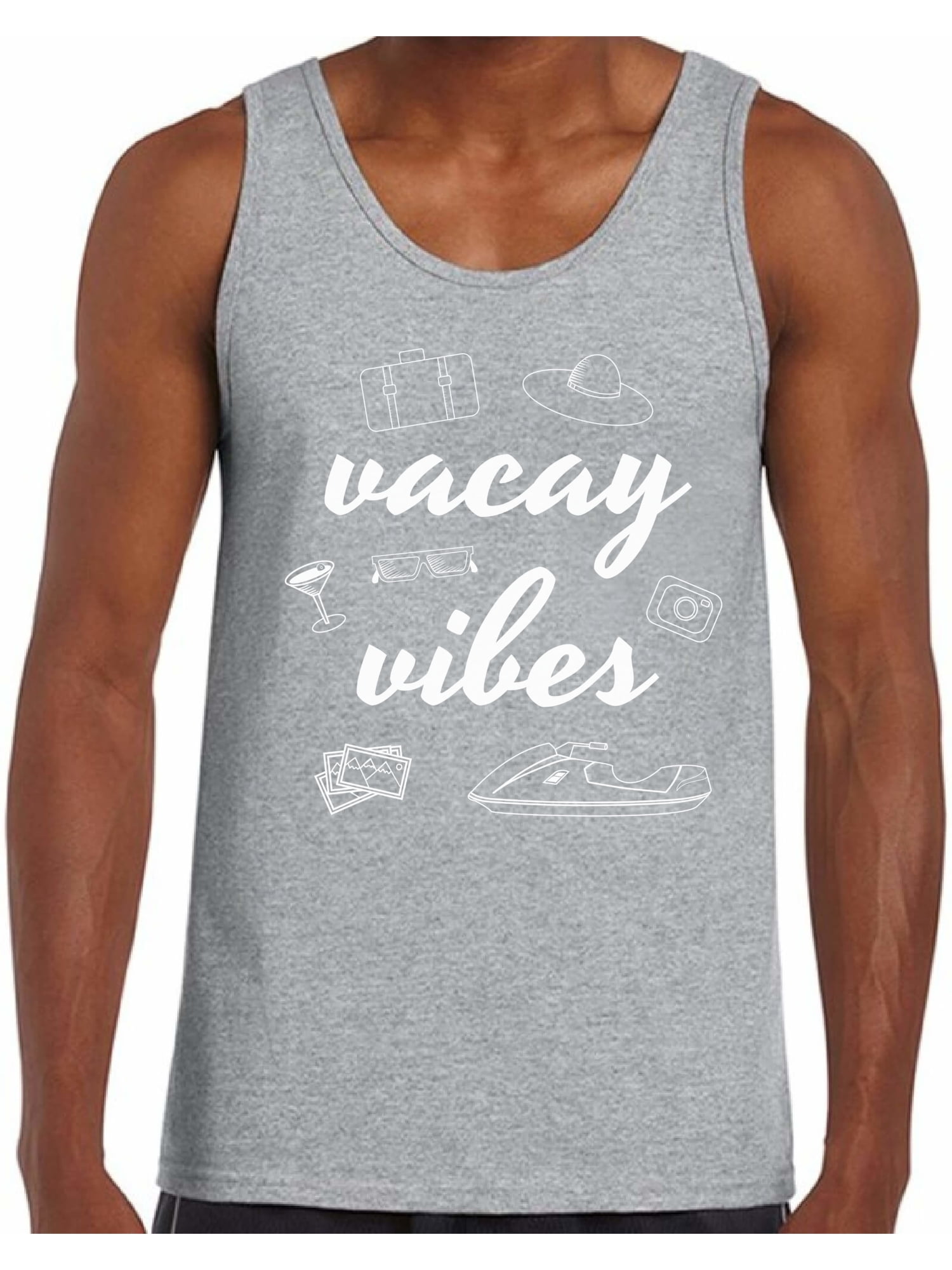 Awkward Styles Vacay Vibes Tank Top for Men Beach Tank Summer Workout ...